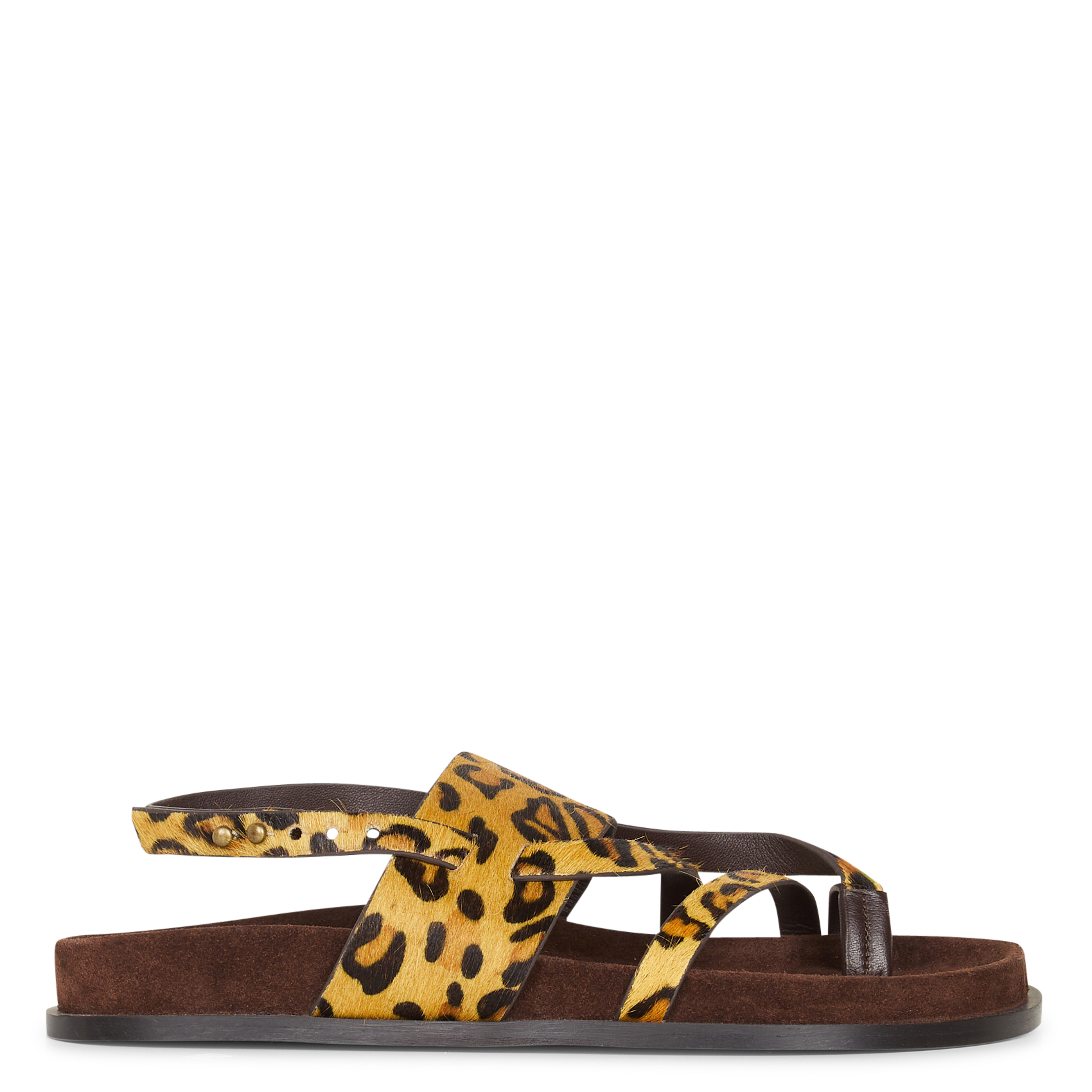 Aouda flat leather sandals Leo beige Leon & Harper - Women CAPEL LC2 ...