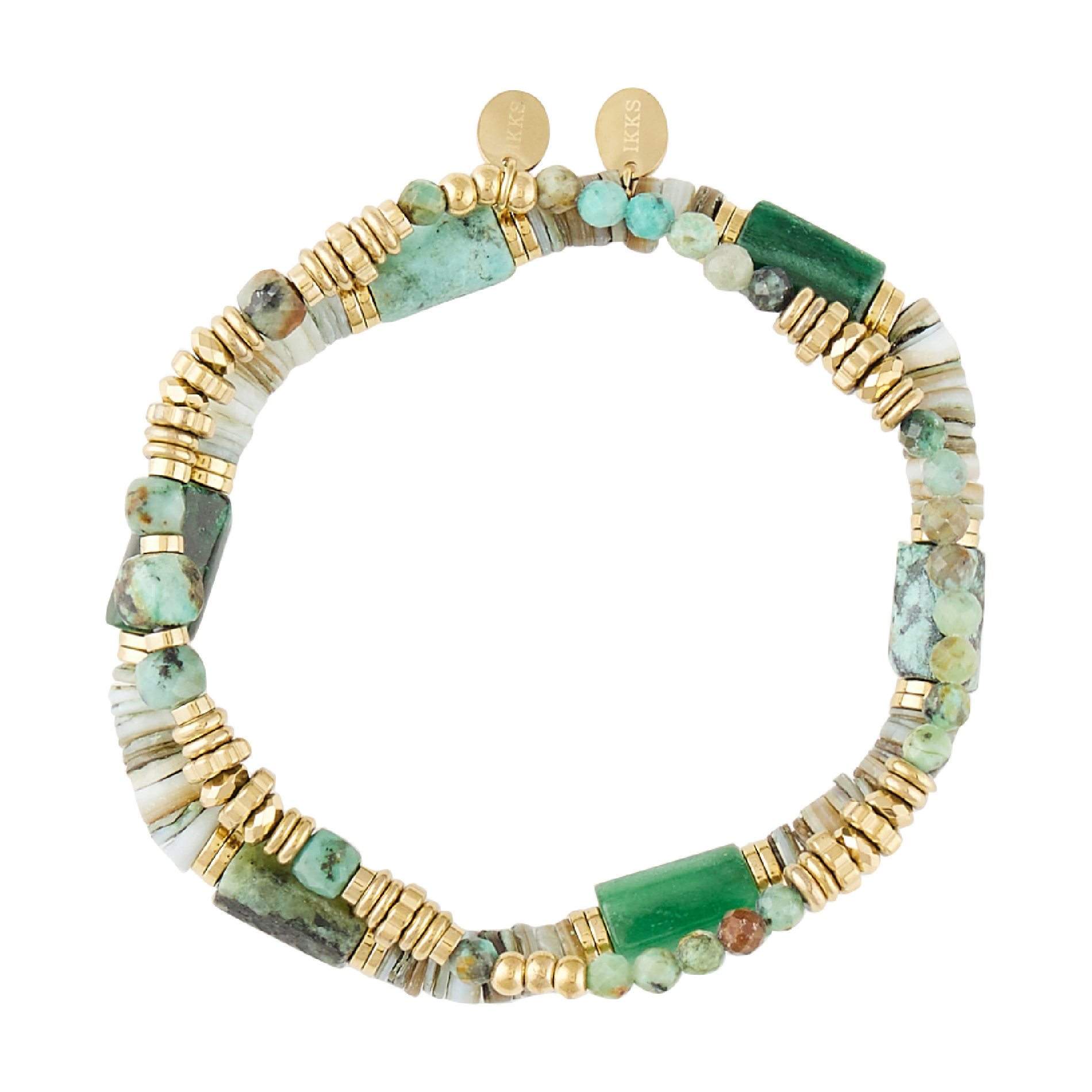 Lot 2 Bracelets En Perles De Turquoise Or Ikks - Femme | Place des ...