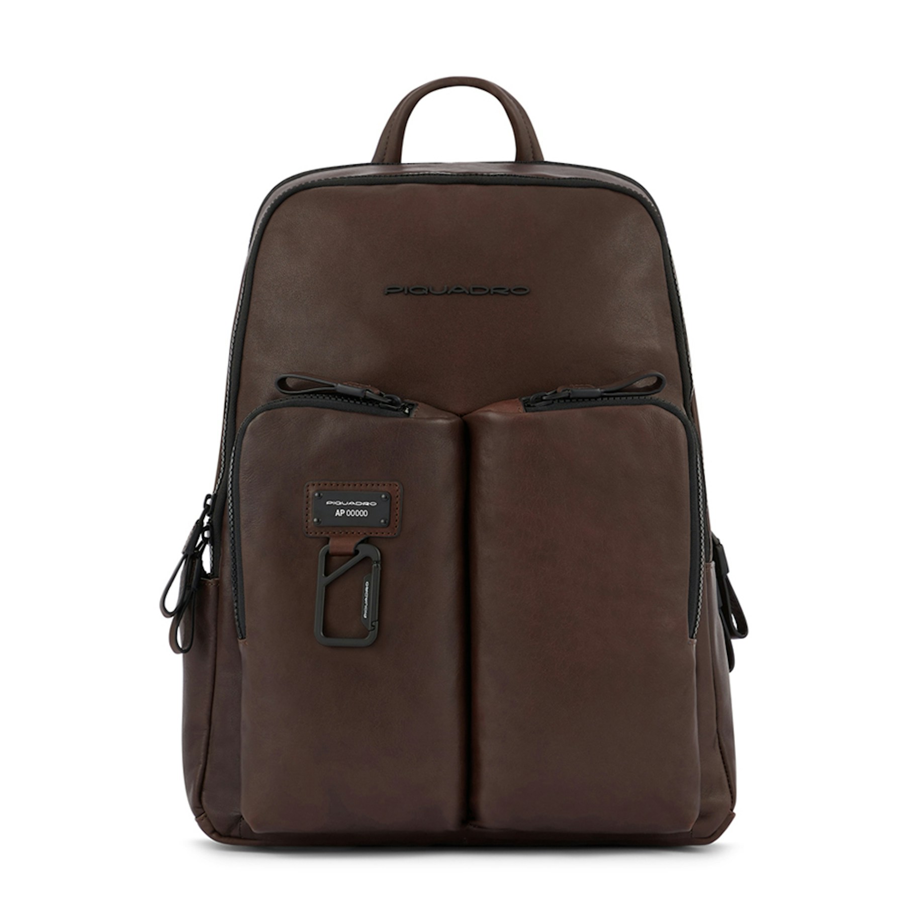 Leather backpack Marron foncé Piquadro - Men CA3869AP/TM | Place des ...