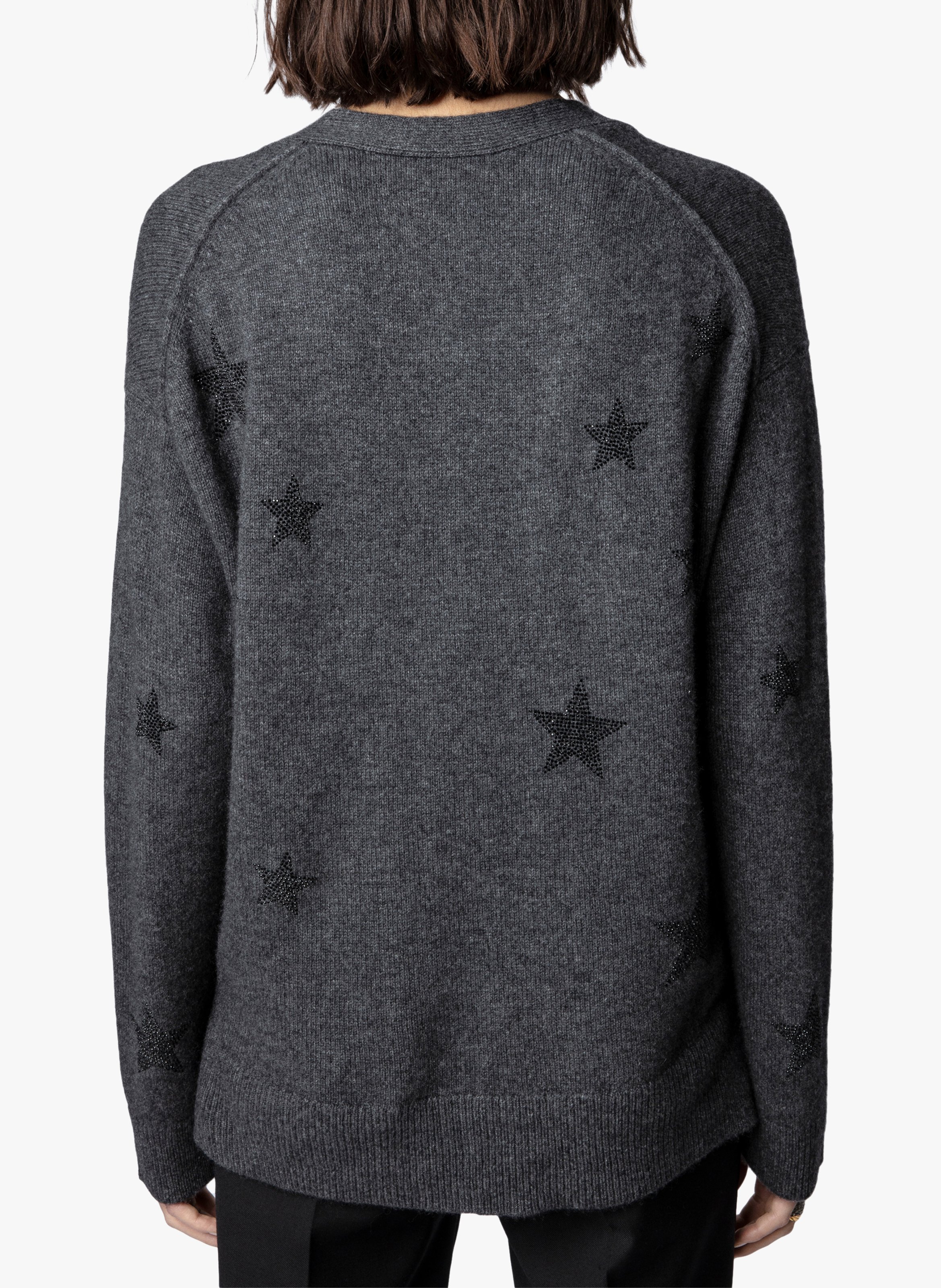 Printed Cashmere Cardigan Anthracite Zadig&voltaire - Women | Place des ...