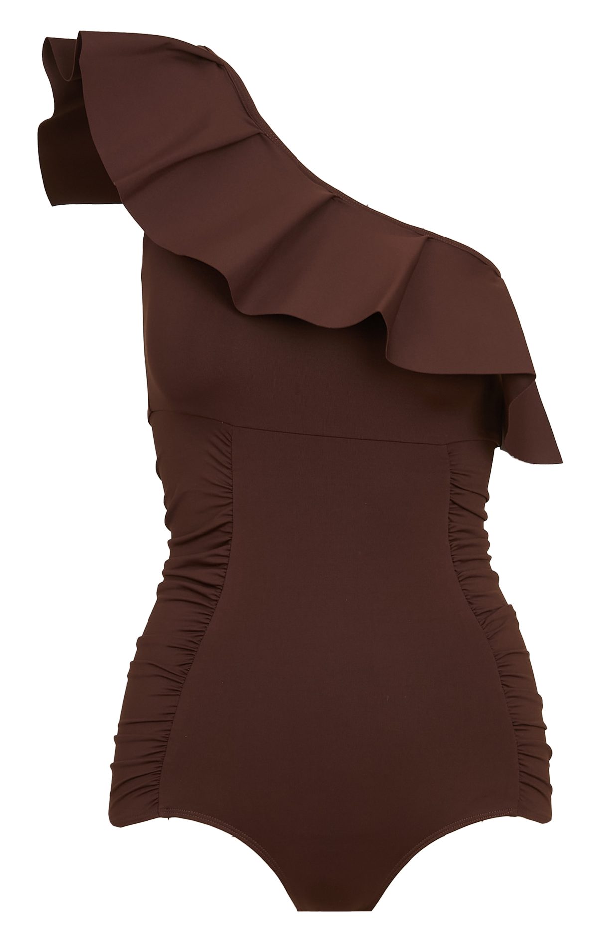 Ruffled one-piece swimsuit Marron Maio Paris - Women ORSAY 1P | Place ...