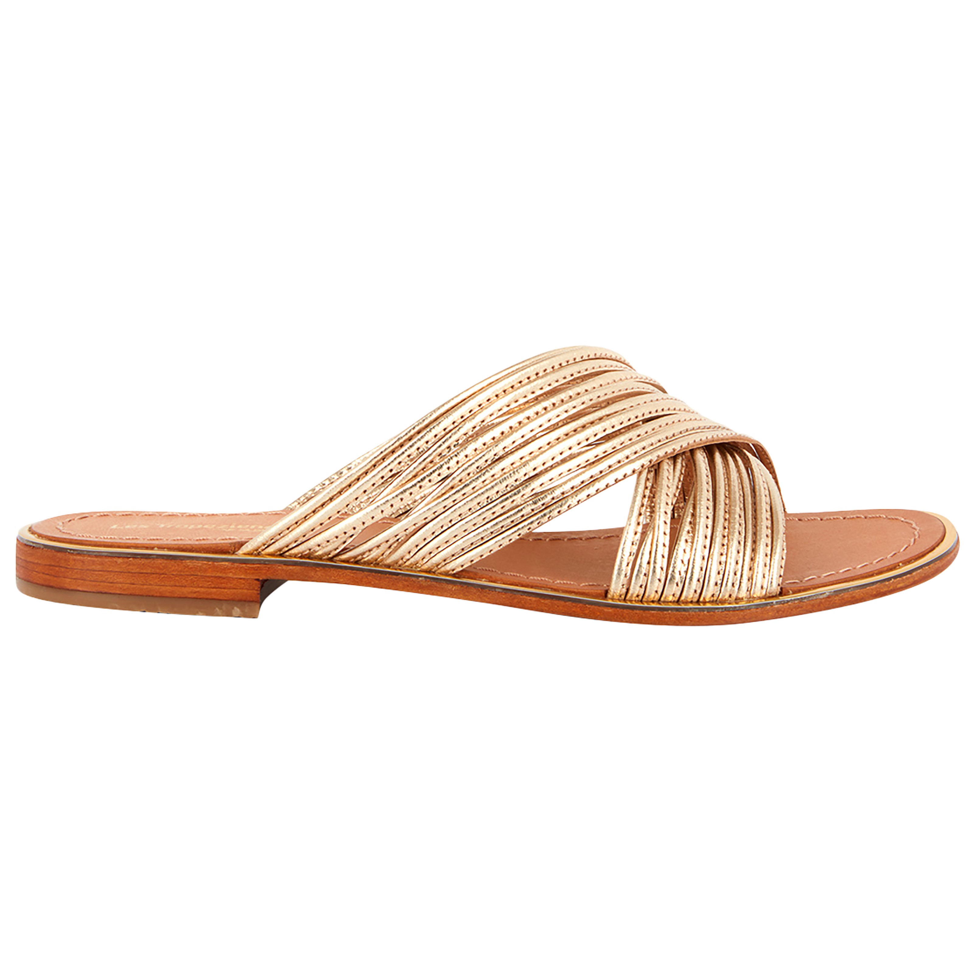 Sandales En Cuir Halloa Or Les Tropeziennes Par M.belarbi - Femme ...