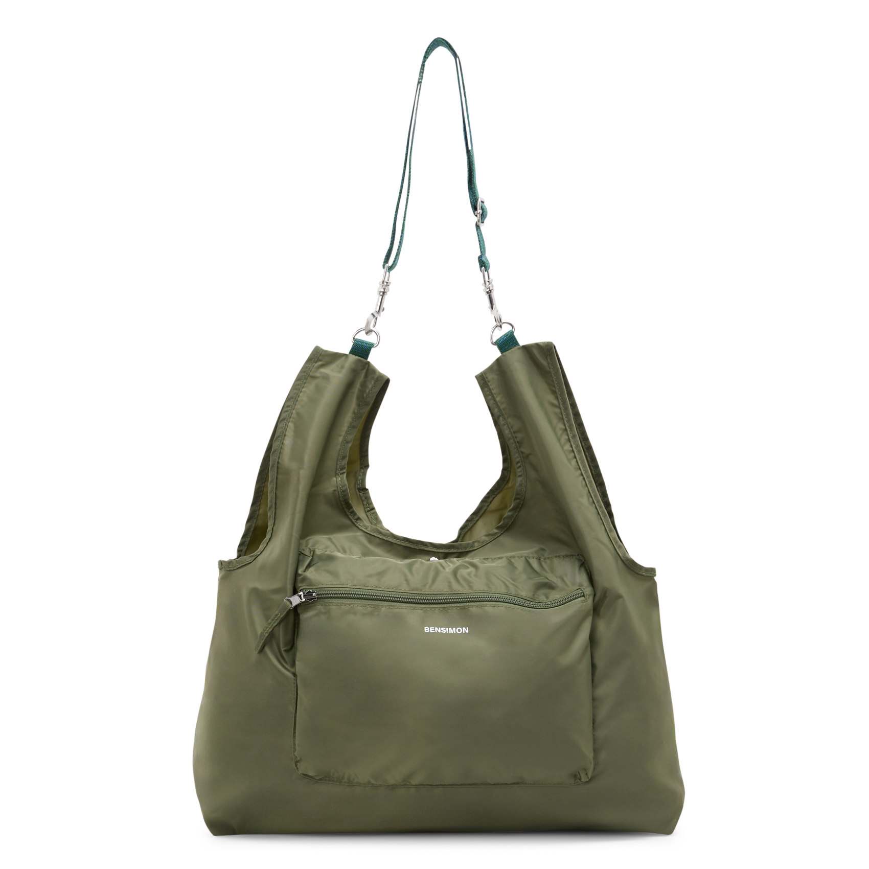 Block Color Shopping Bag Militaire Bensimon - Women - F19009C42224-0773 ...
