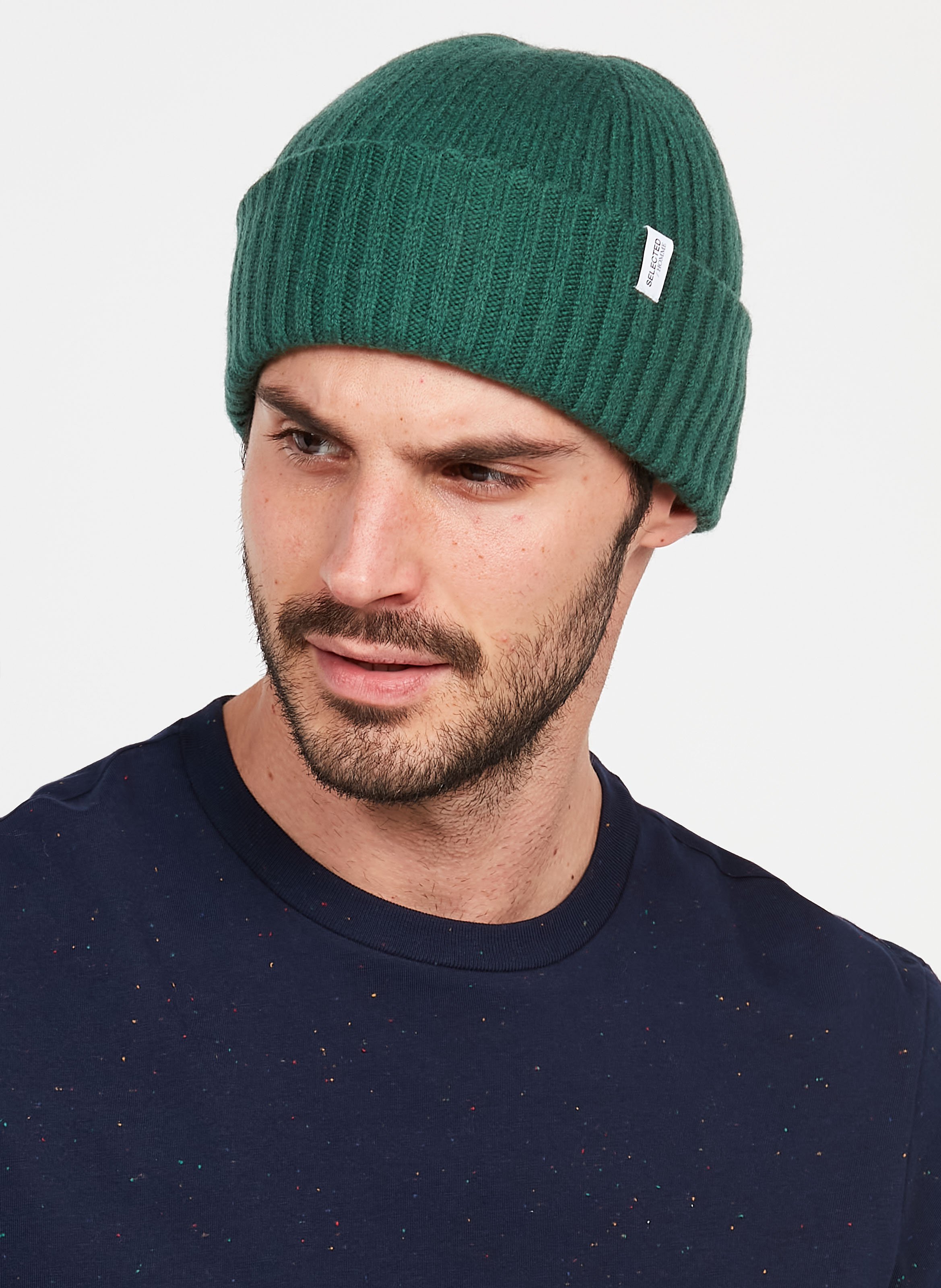 Gorro De Lana Trekking Green Selected - Hombre | Place des Tendances