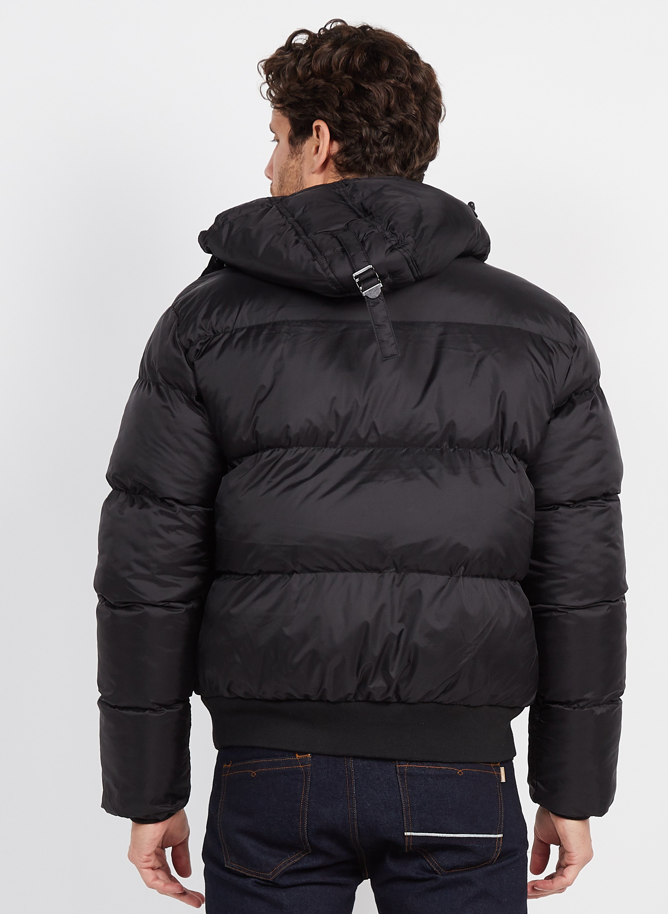 Straight Padded Jacket With Hood Black Schott - Men | Place des Tendances