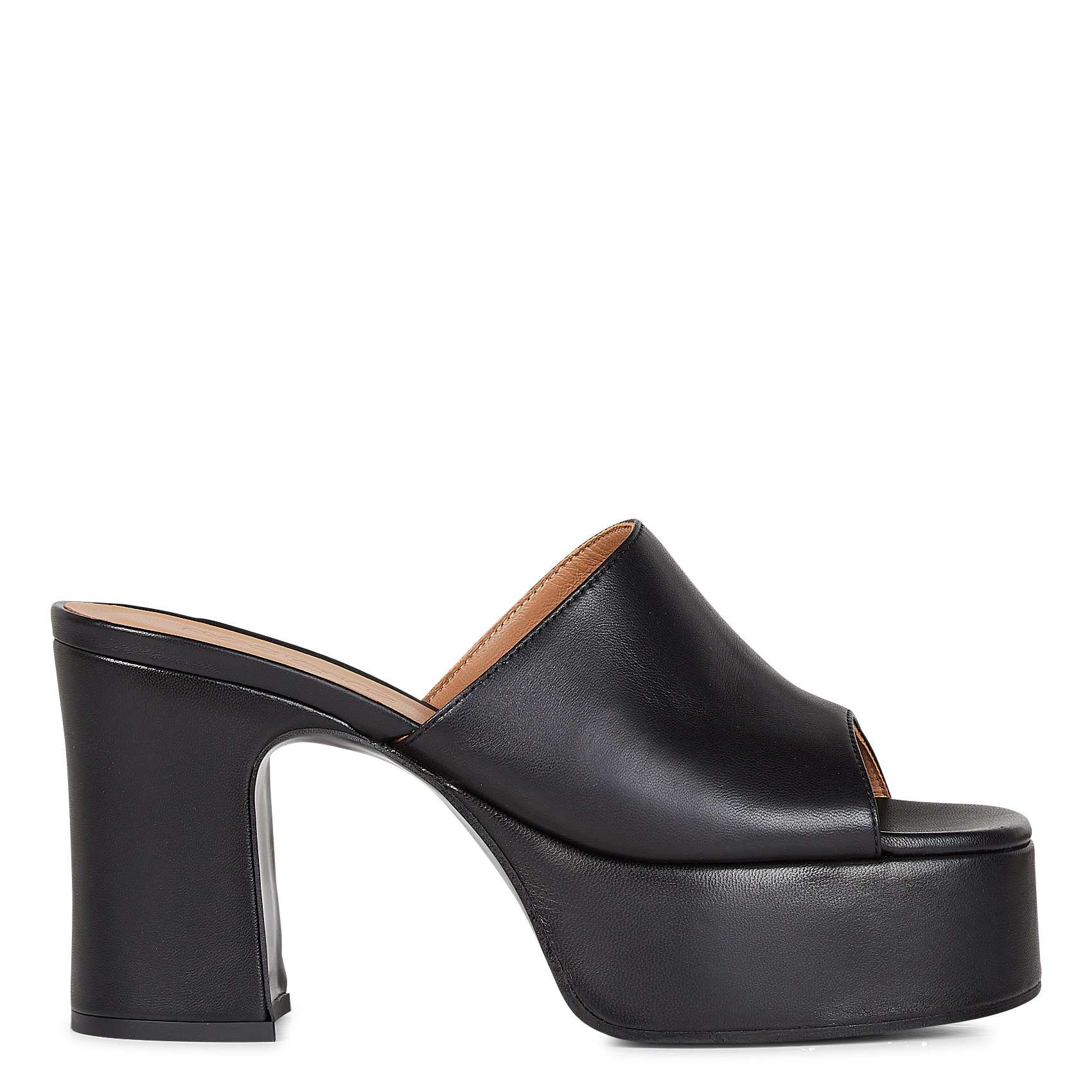 Smooth Leather Platform Mules Noir Free Lance - Women - N3RWNA04-15 ...