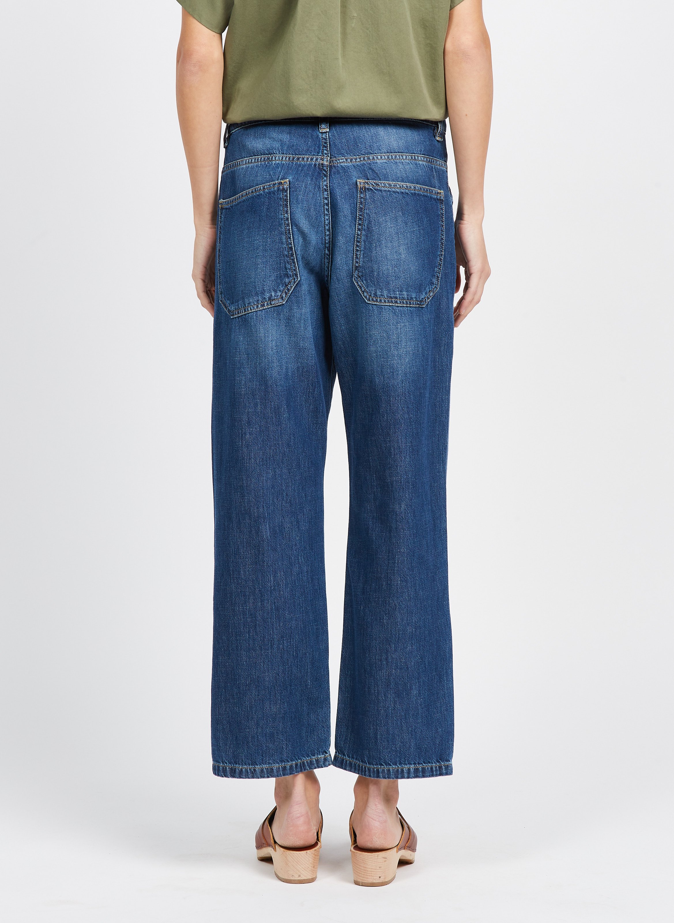 Straight-leg Cotton Jeans Worn Acquaverde - Women | Place des Tendances