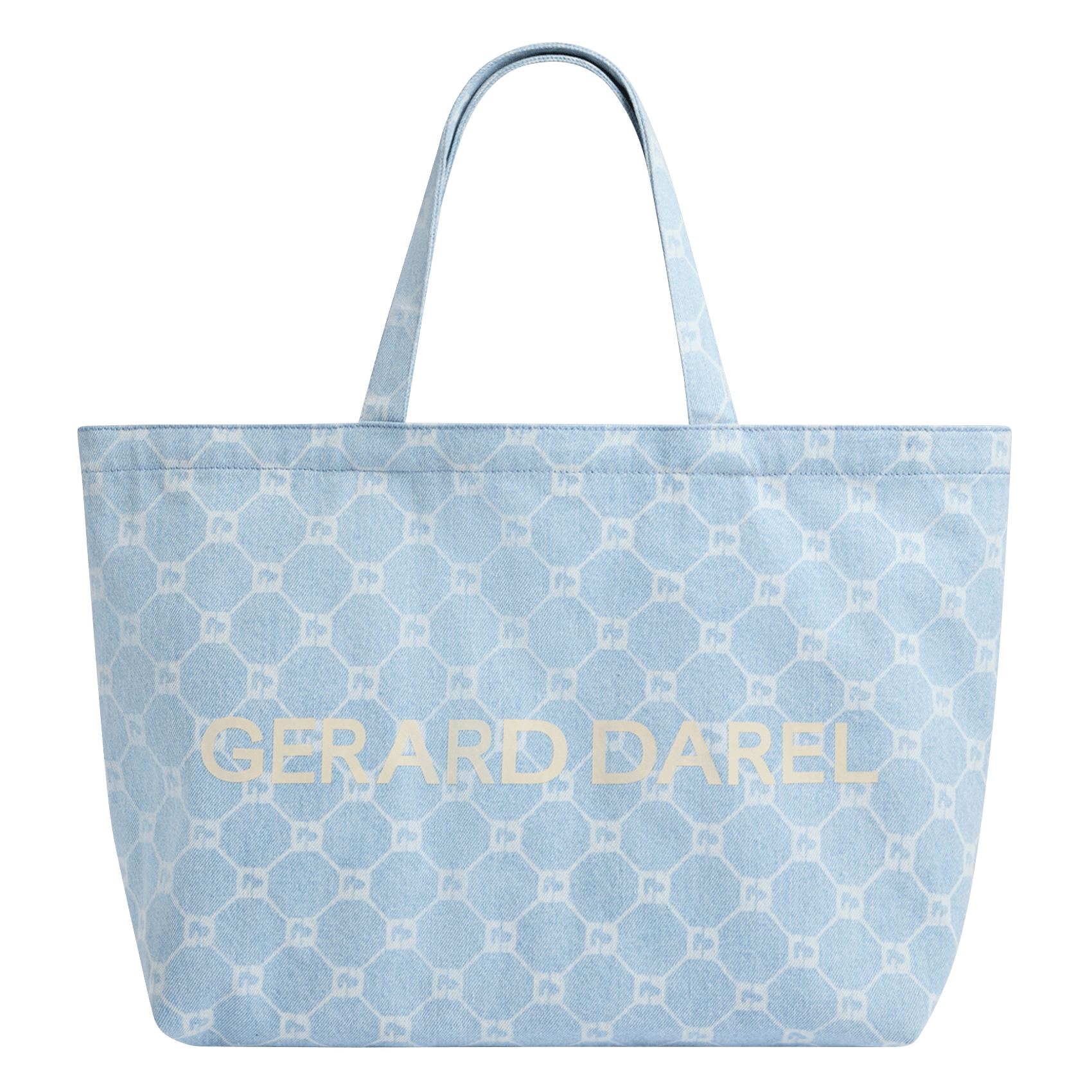 Cabas Imprimé Monogramme En Coton Mélangé Lolita Bleu Ciel Gerard Darel ...