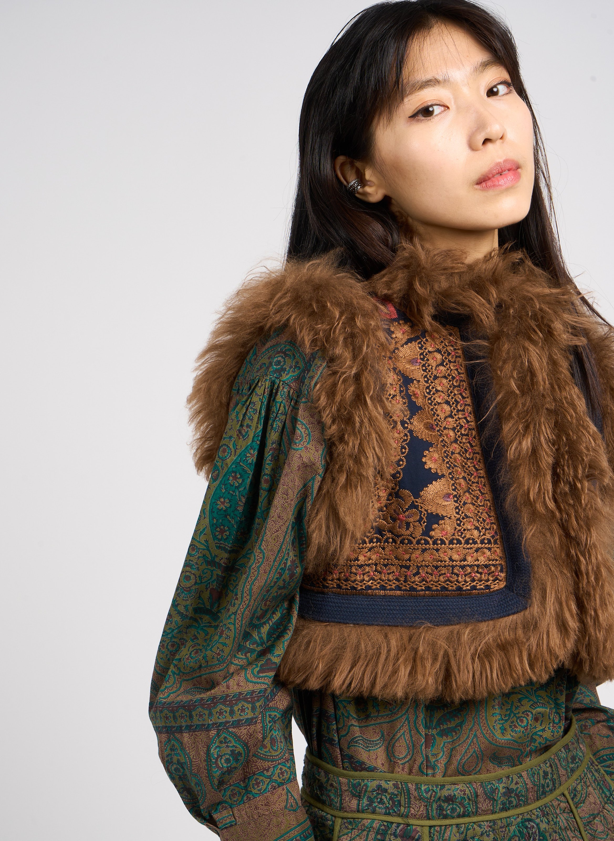 Boléro Droit Court En Coton Sandor Navy Rust Antik Batik - Femme ...