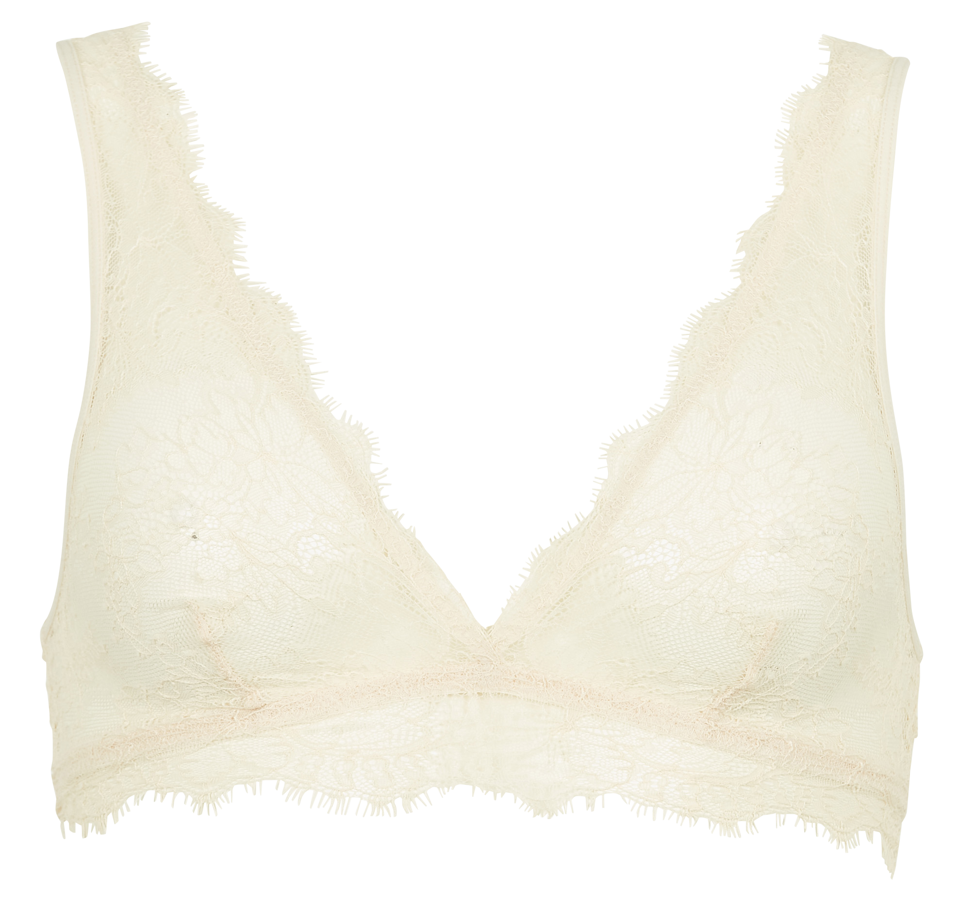 Lace Triangle Bra Off White Love Stories - Women | Place des Tendances