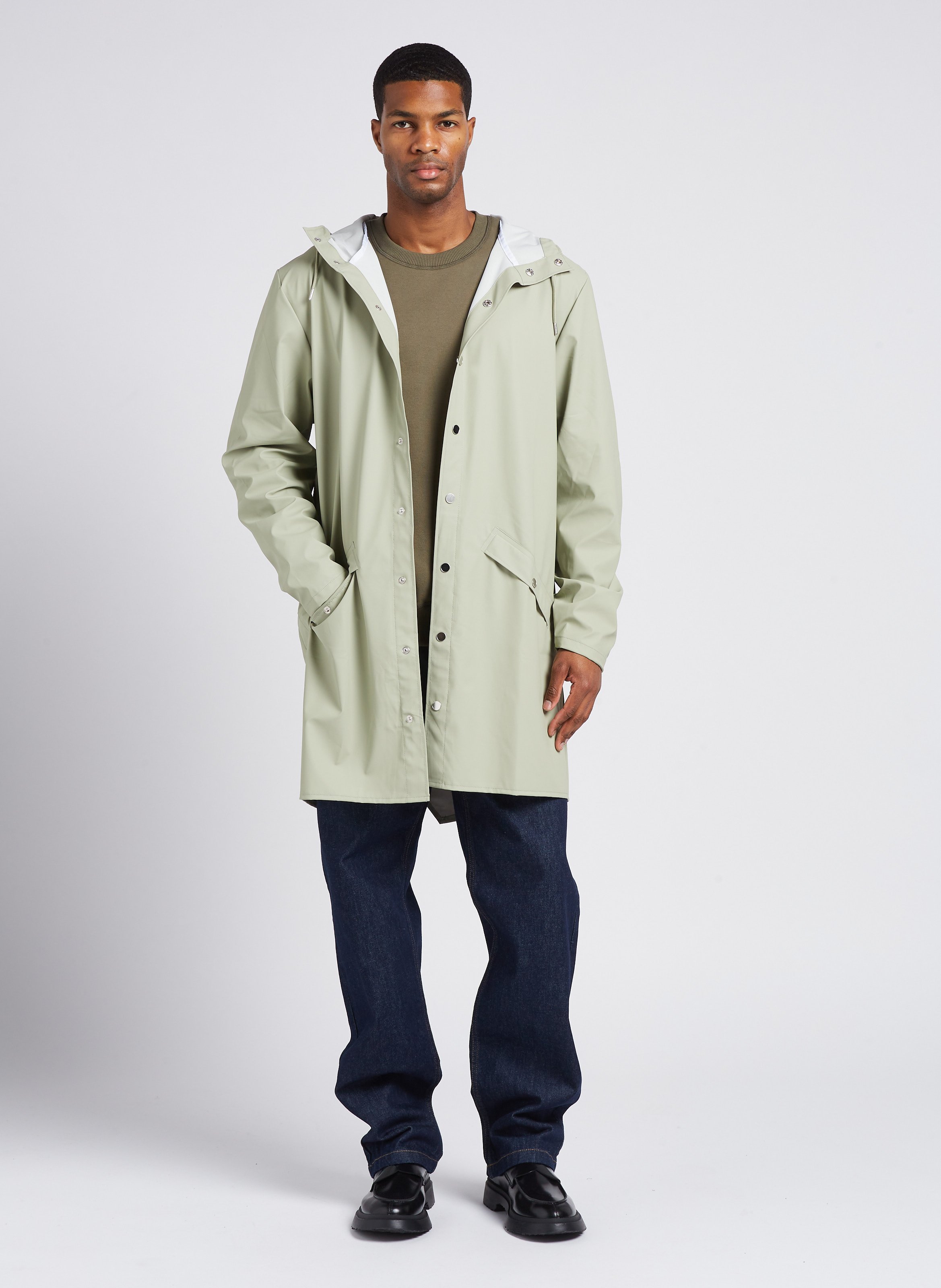 Long Hooded Waterproof Windcheater Earth Rains - Men - 12020-08-EARTH ...