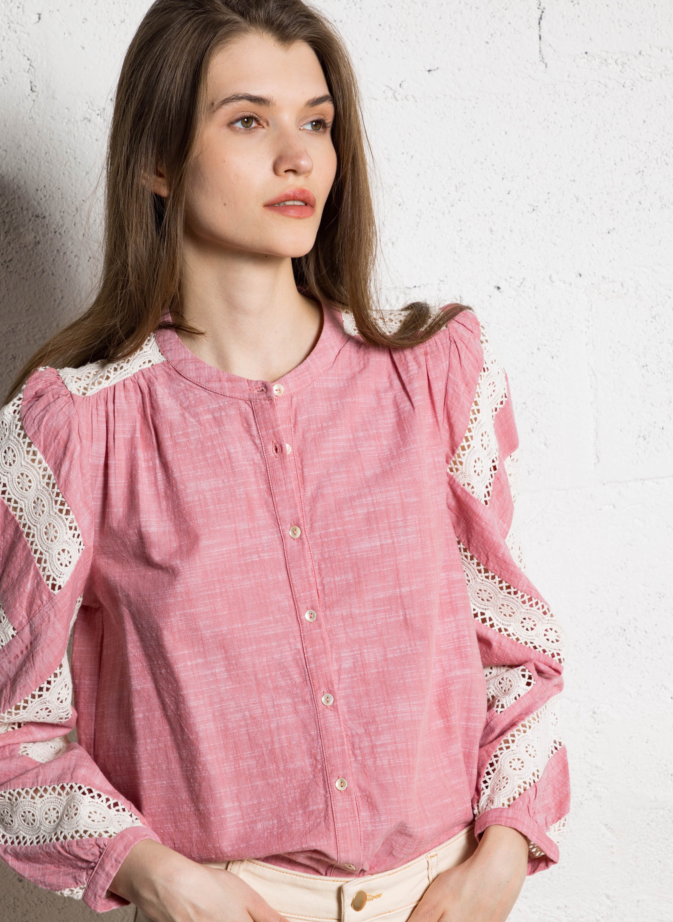 Chemise col rond en coton Cathel Primerose Maison 123 - Femme 6551687 ...