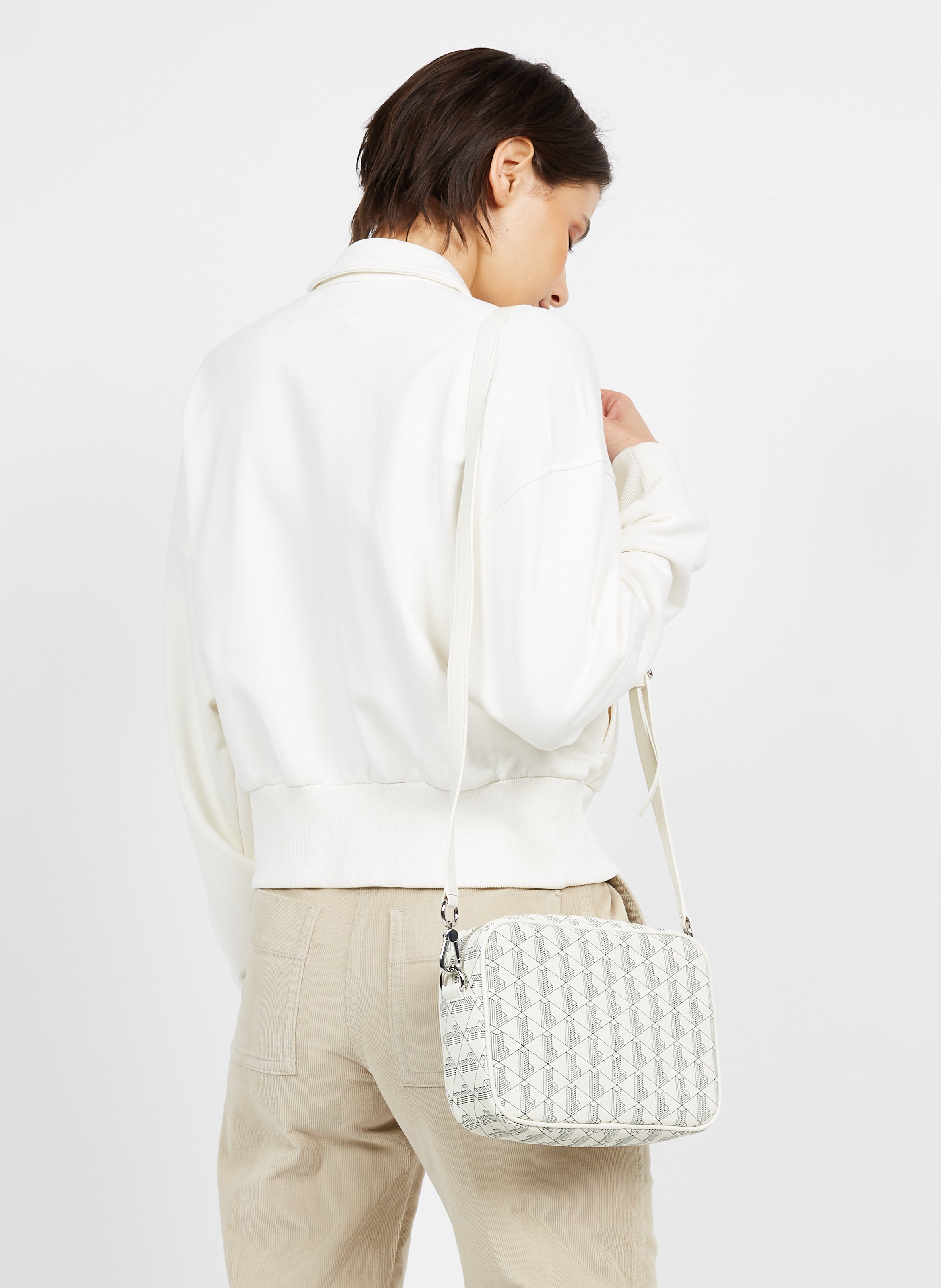 Sac Bandoulière Imprimé Farine/flamenco-tenebreux Lacoste - Femme ...