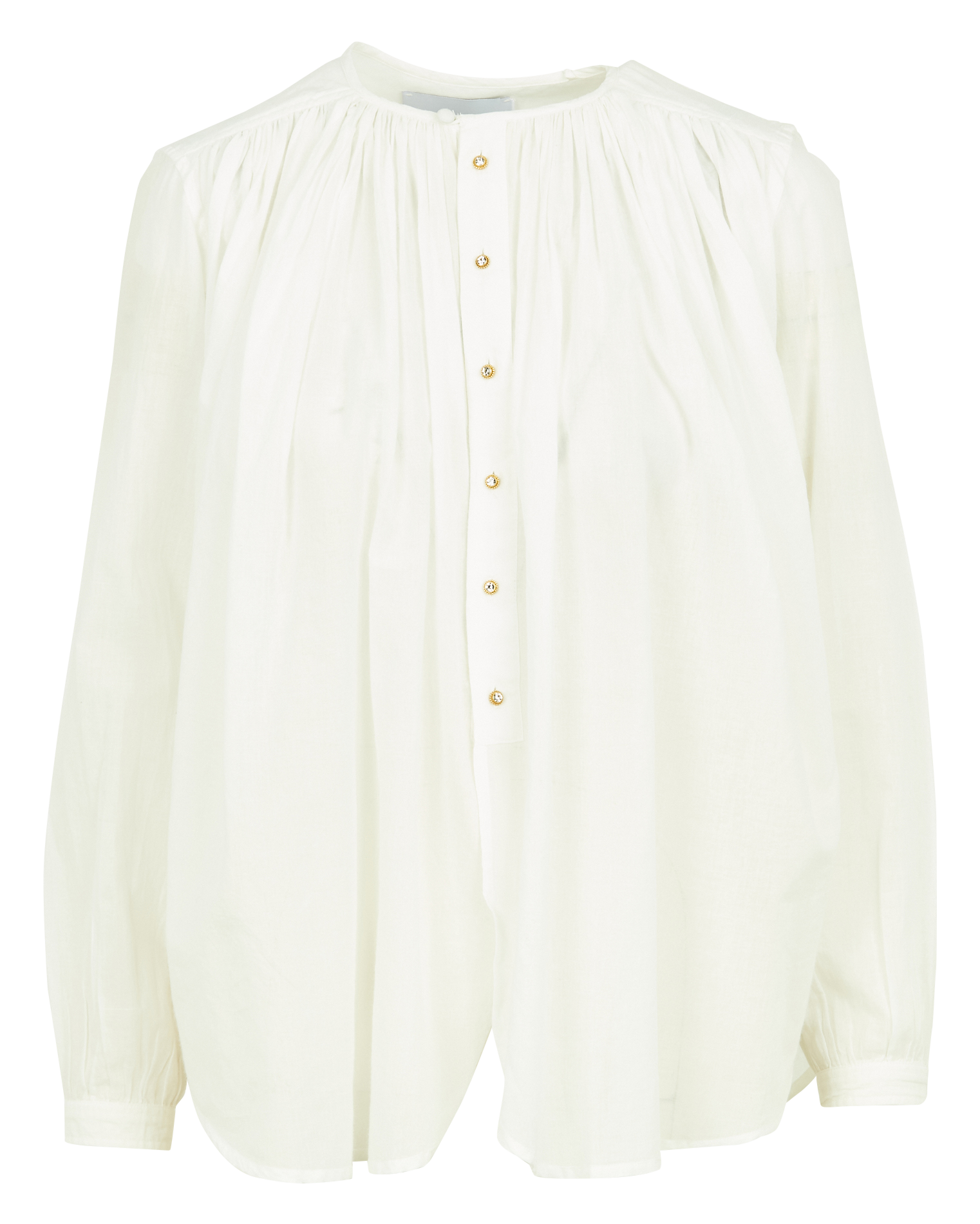 Chemise Ample Col Rond En Coton White Laurence Bras - Femme | Place des ...