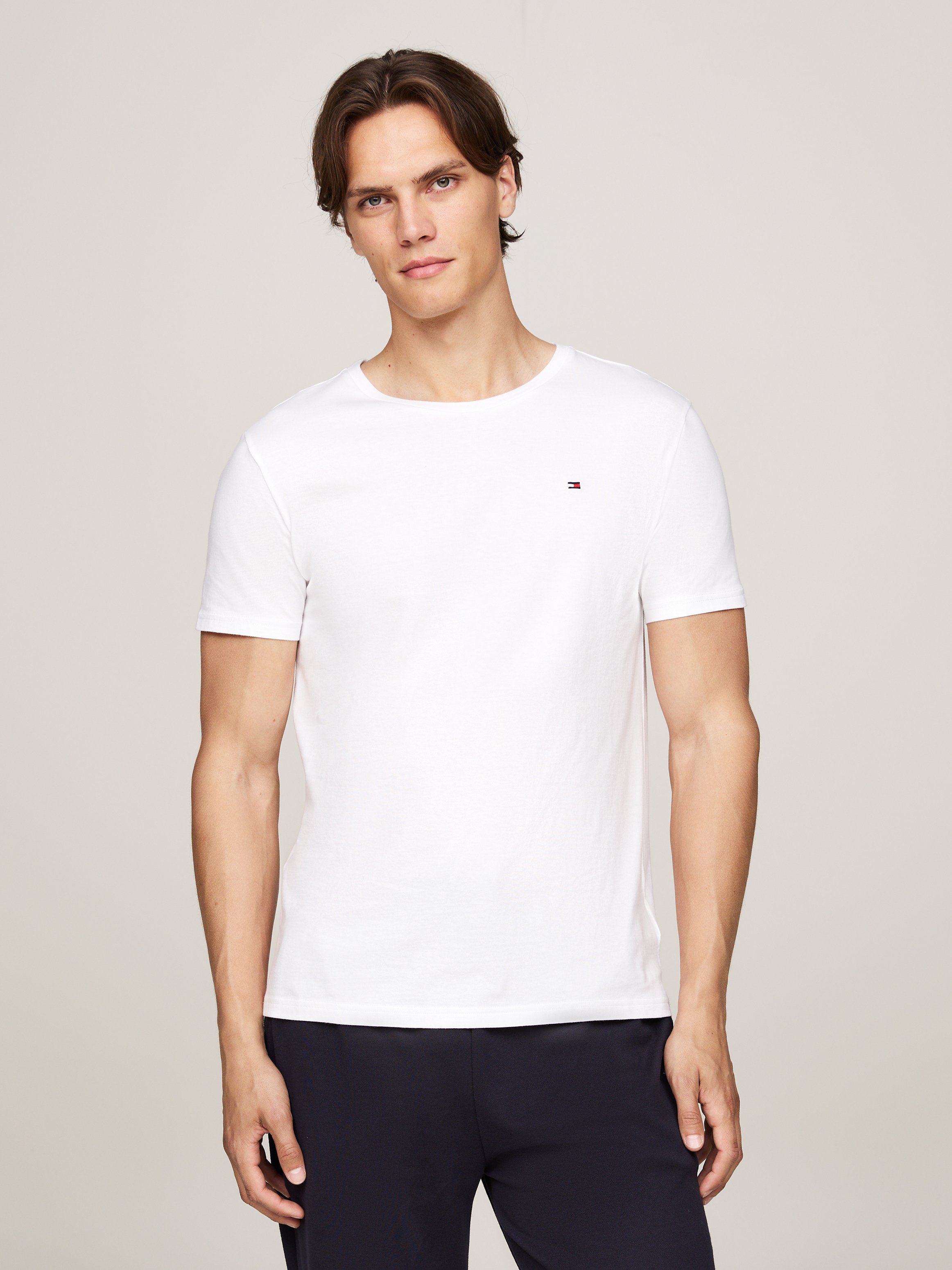 Set aus drei Baumwoll T Shirts in WeiB