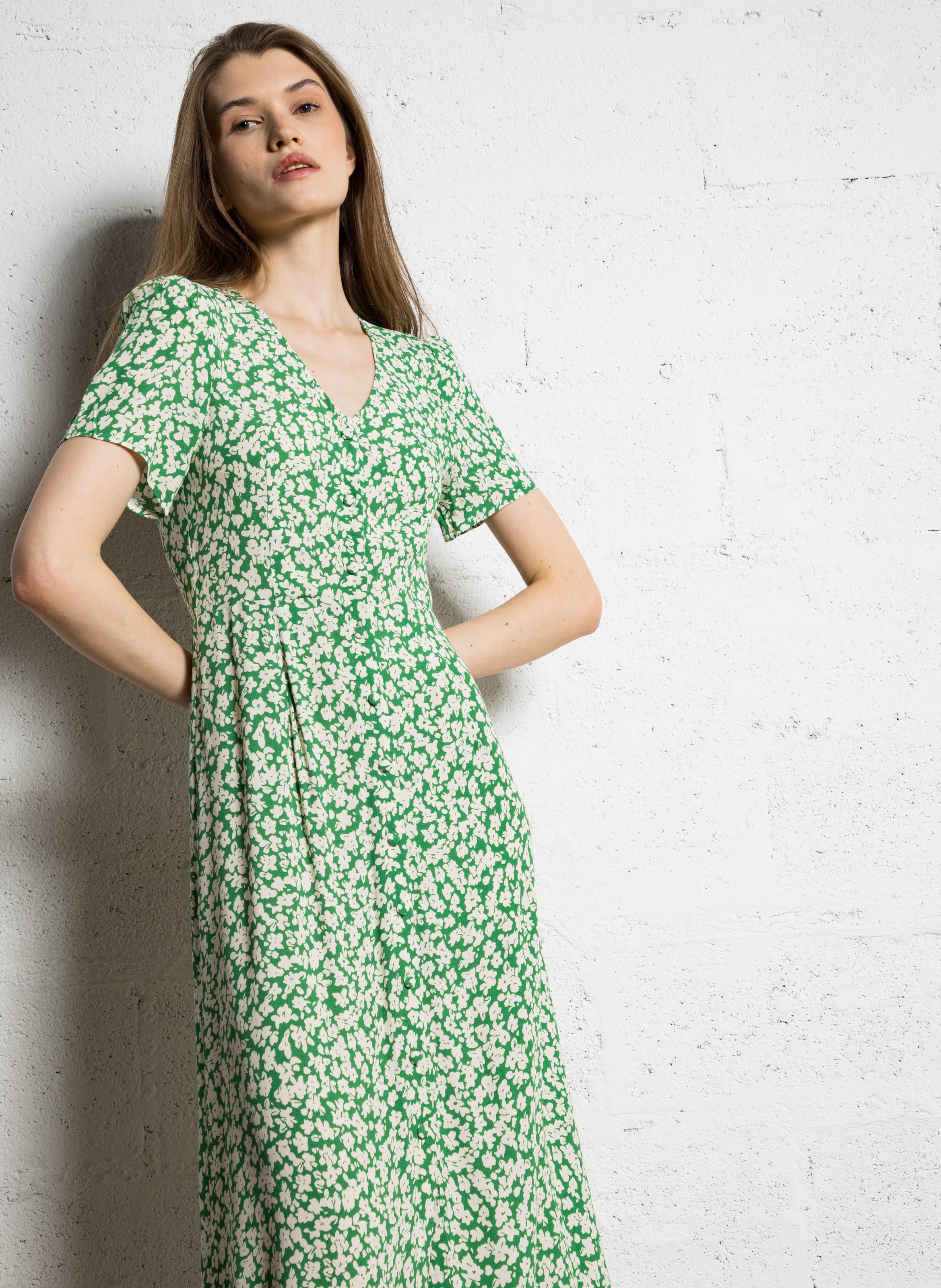 Dana long printed dress Mini flowers v Marie Sixtine - Women J4731 ...