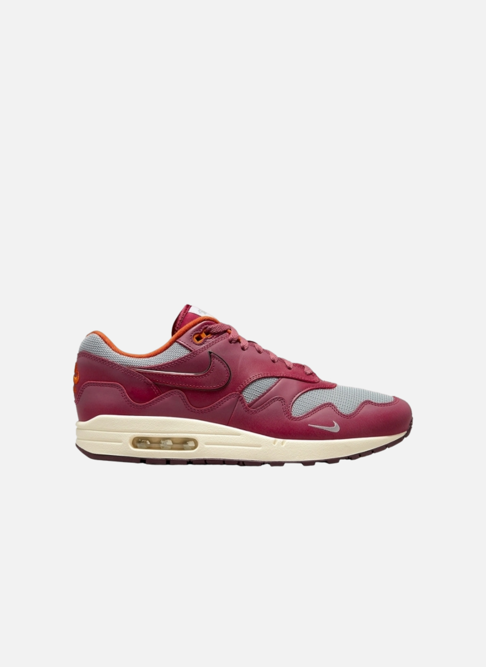 Air max 1 patta waves rush maroon Metallic silver/rush maroon Rouge ...