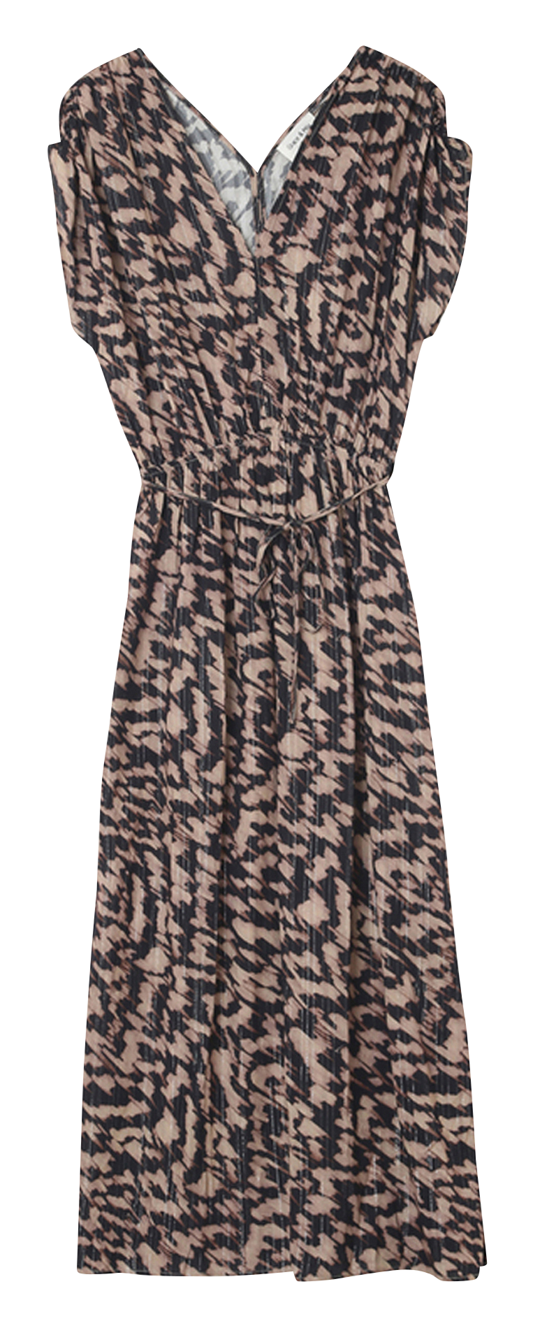 Robe Longue Cintrée Imprimée Marine Noir Grace Et Mila - Femme | Place ...