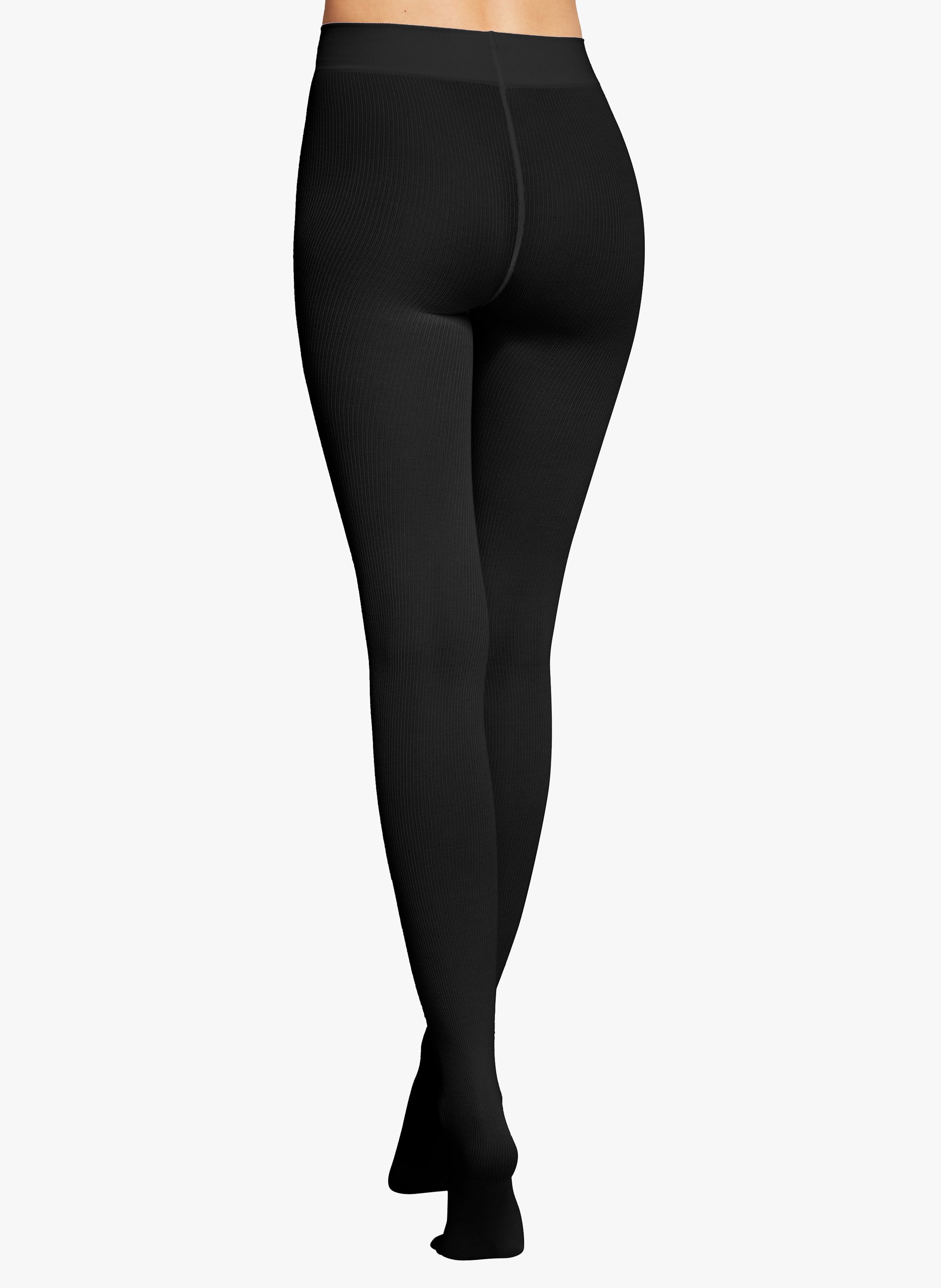Rib-knit Tights Black Wolford - Women | Place des Tendances