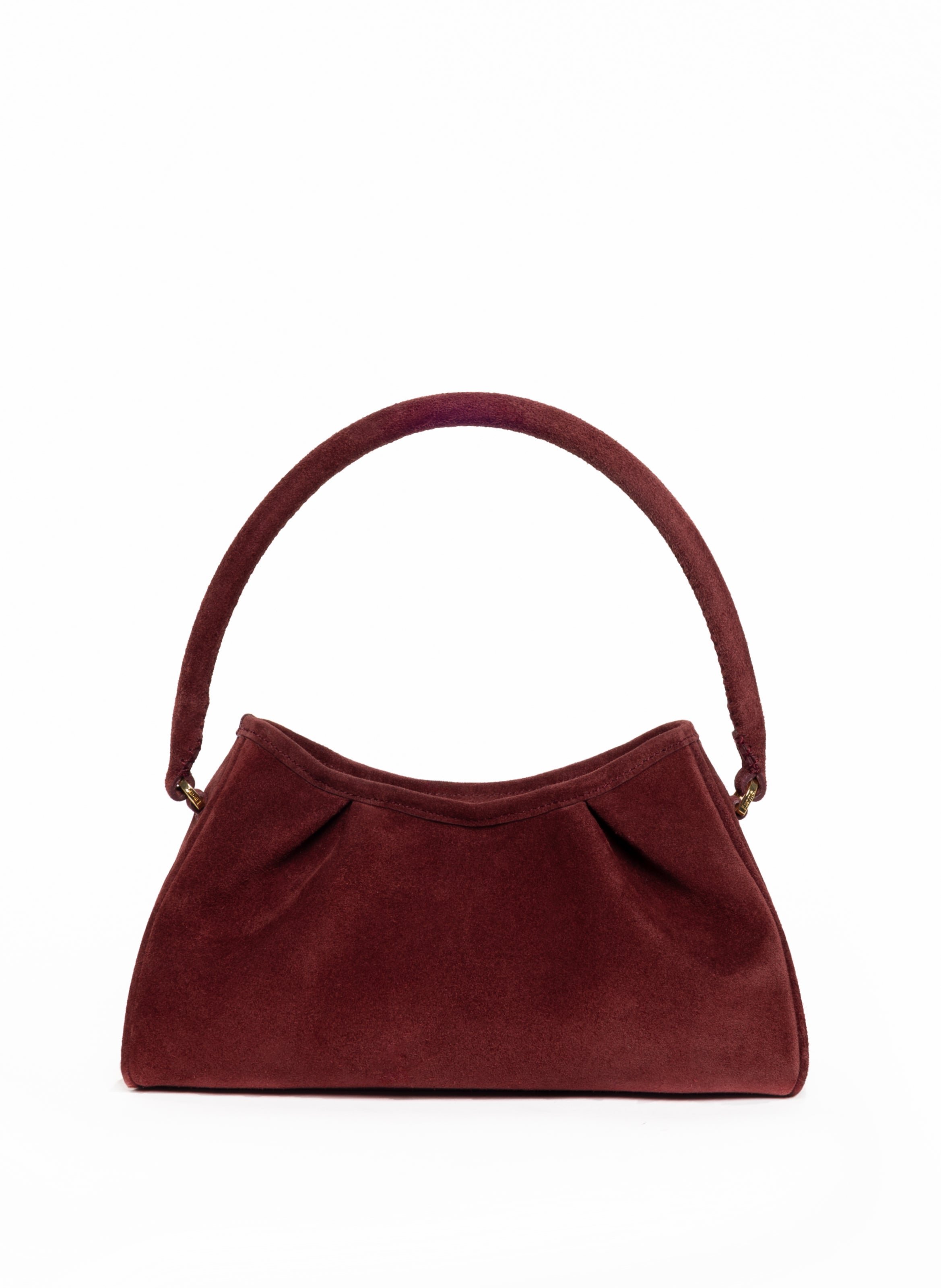 Sac dimple en daim Dimple Bordeaux Elleme - Femme DIMPLE SUEDE BURGUNDY ...