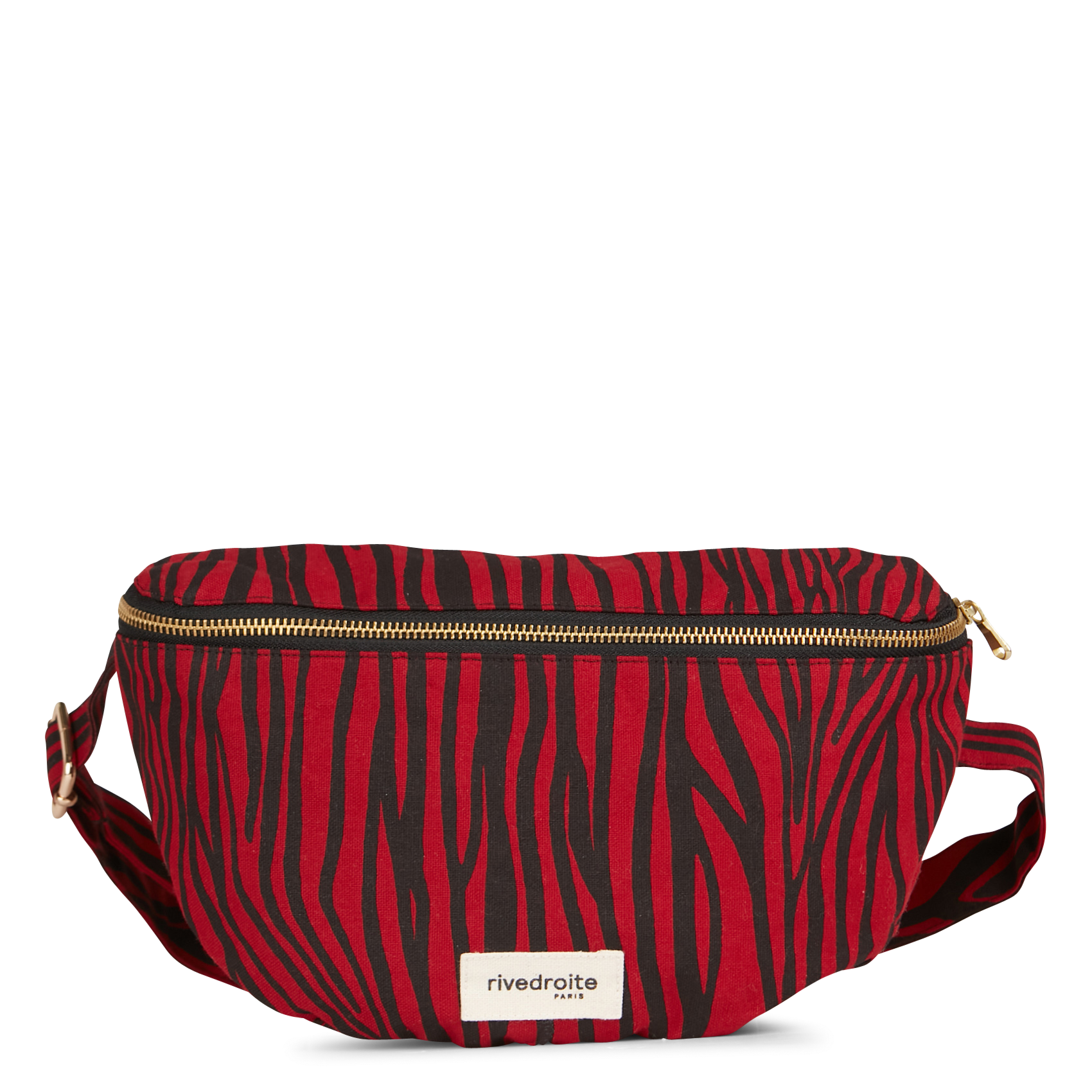 Sac Banane En Coton Recyclé Imprimé Custine Zebra Vibrant Red Rive ...