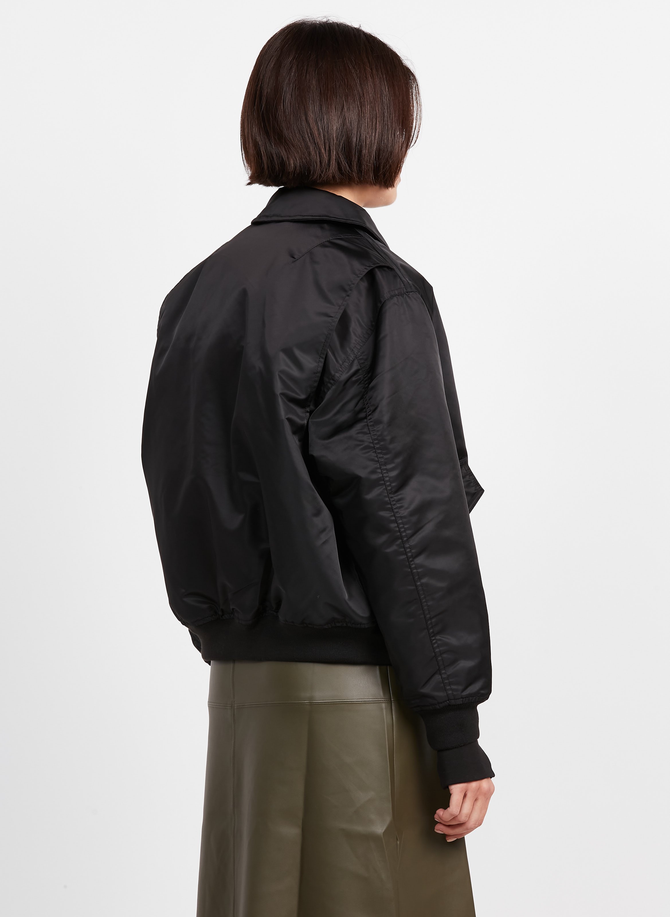 Oversized Jack Met Rits Black Schott - Dames | Place des Tendances