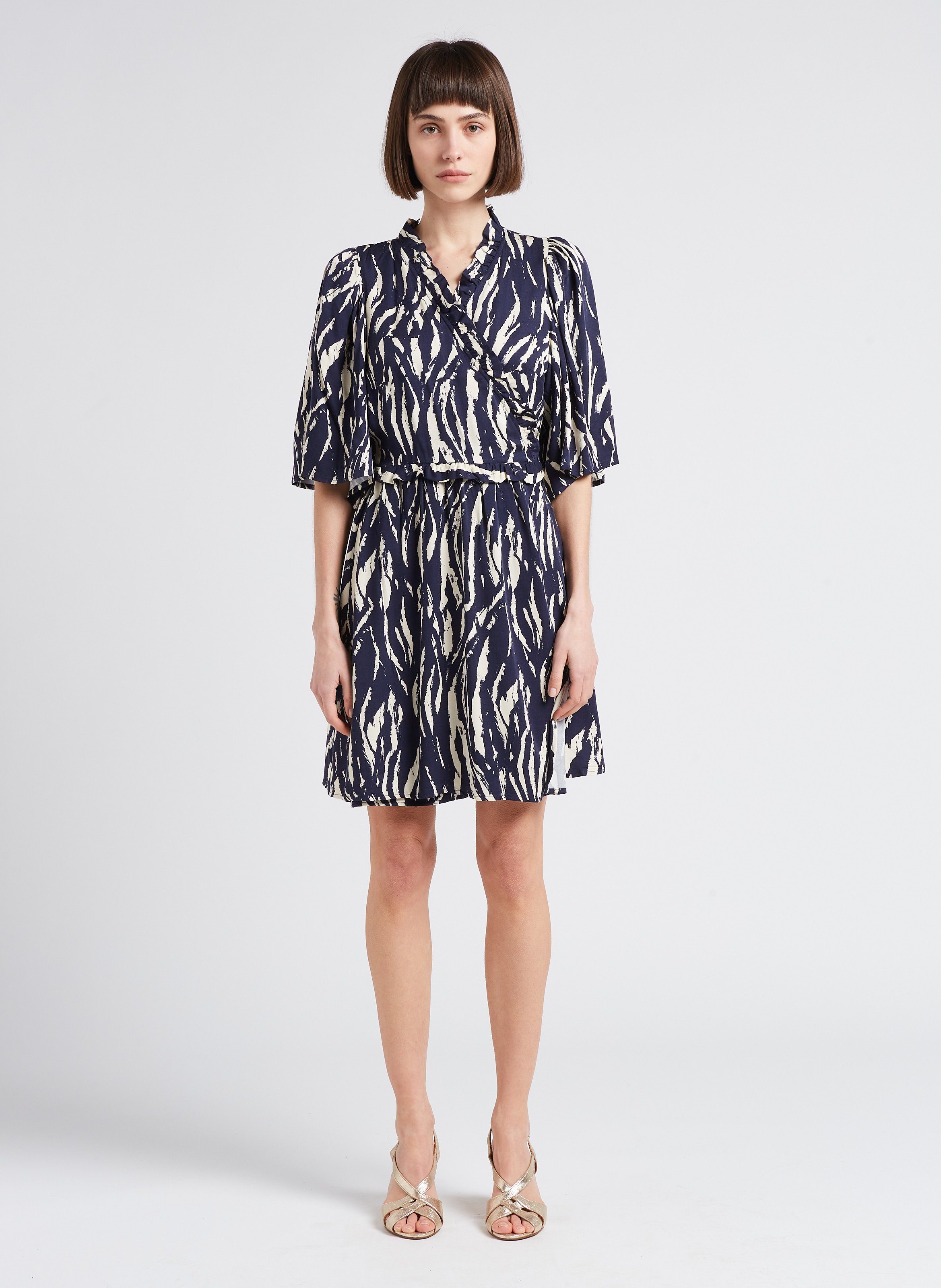 Robe Portefeuille Cintrée Kyra Birch Vila - Femme - 14086084-13-0905 ...