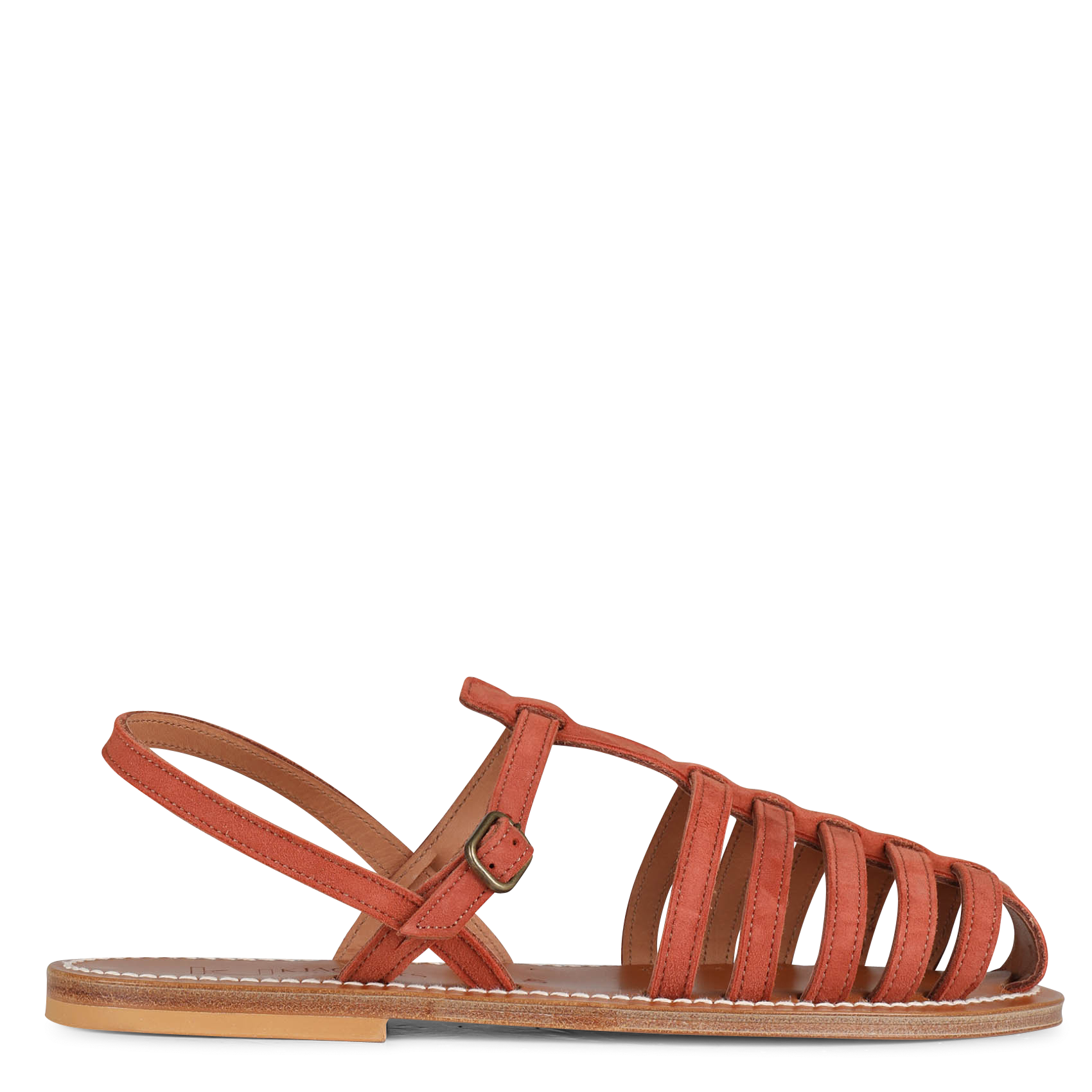 Sandales Plates En Cuir Adrien Mud K Jacques - Femme - 0J315169-MUD-MUD ...