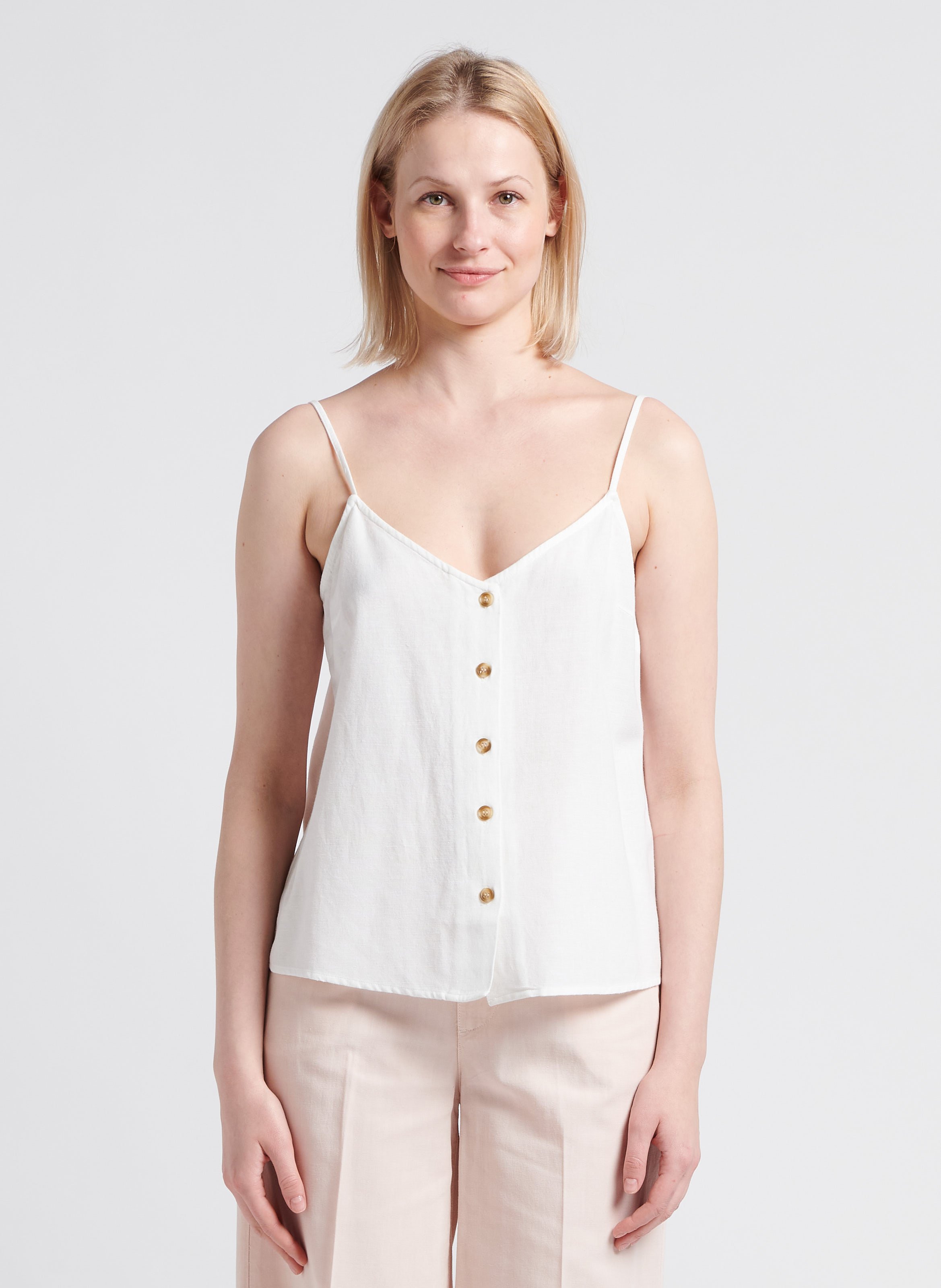 Top De Tirantes Con Cuello De Pico Snow White Vila - Mujer - 14085285 ...
