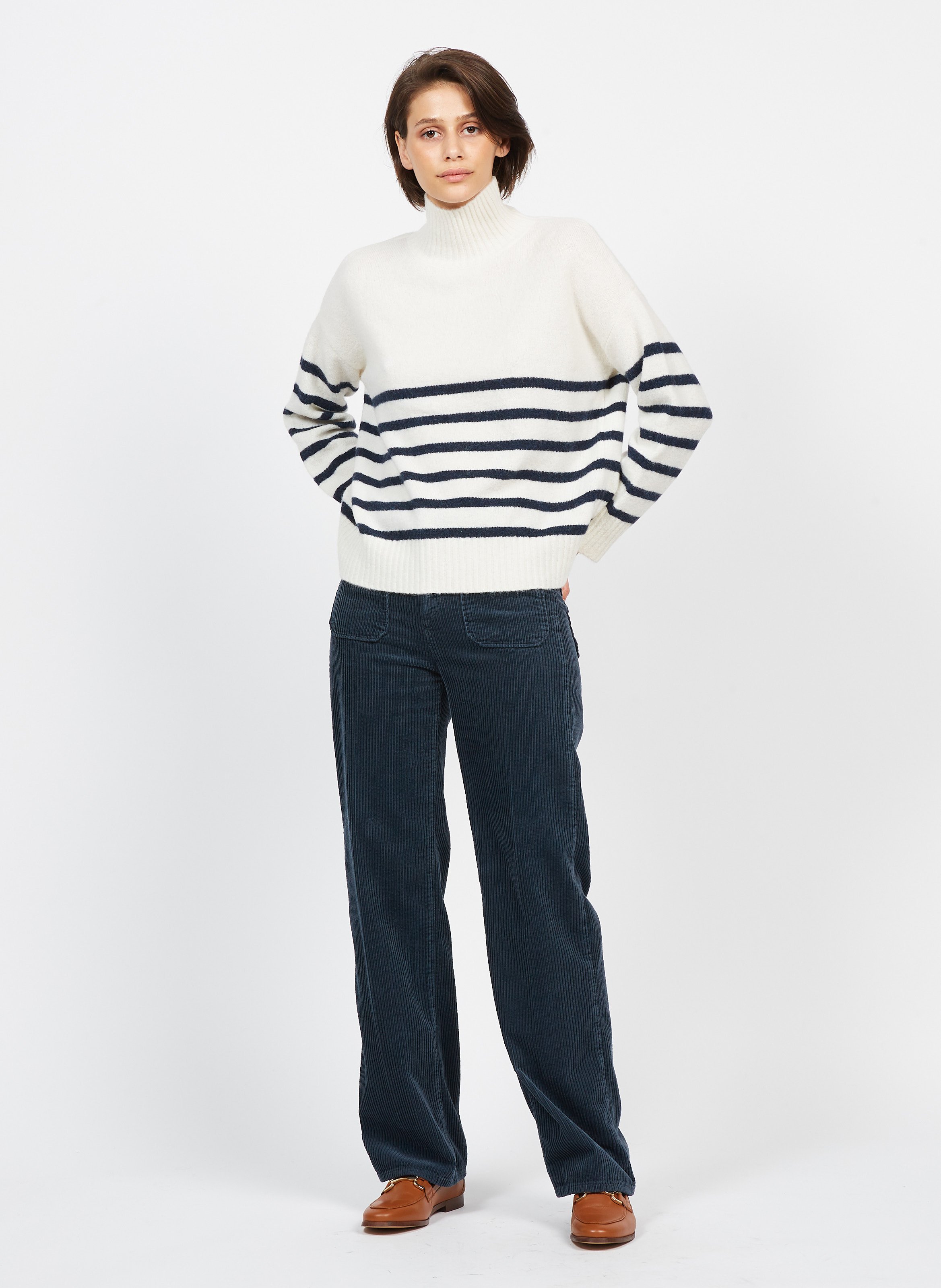 Flared Corduroy Pants Acier Acquaverde - Women | Place des Tendances