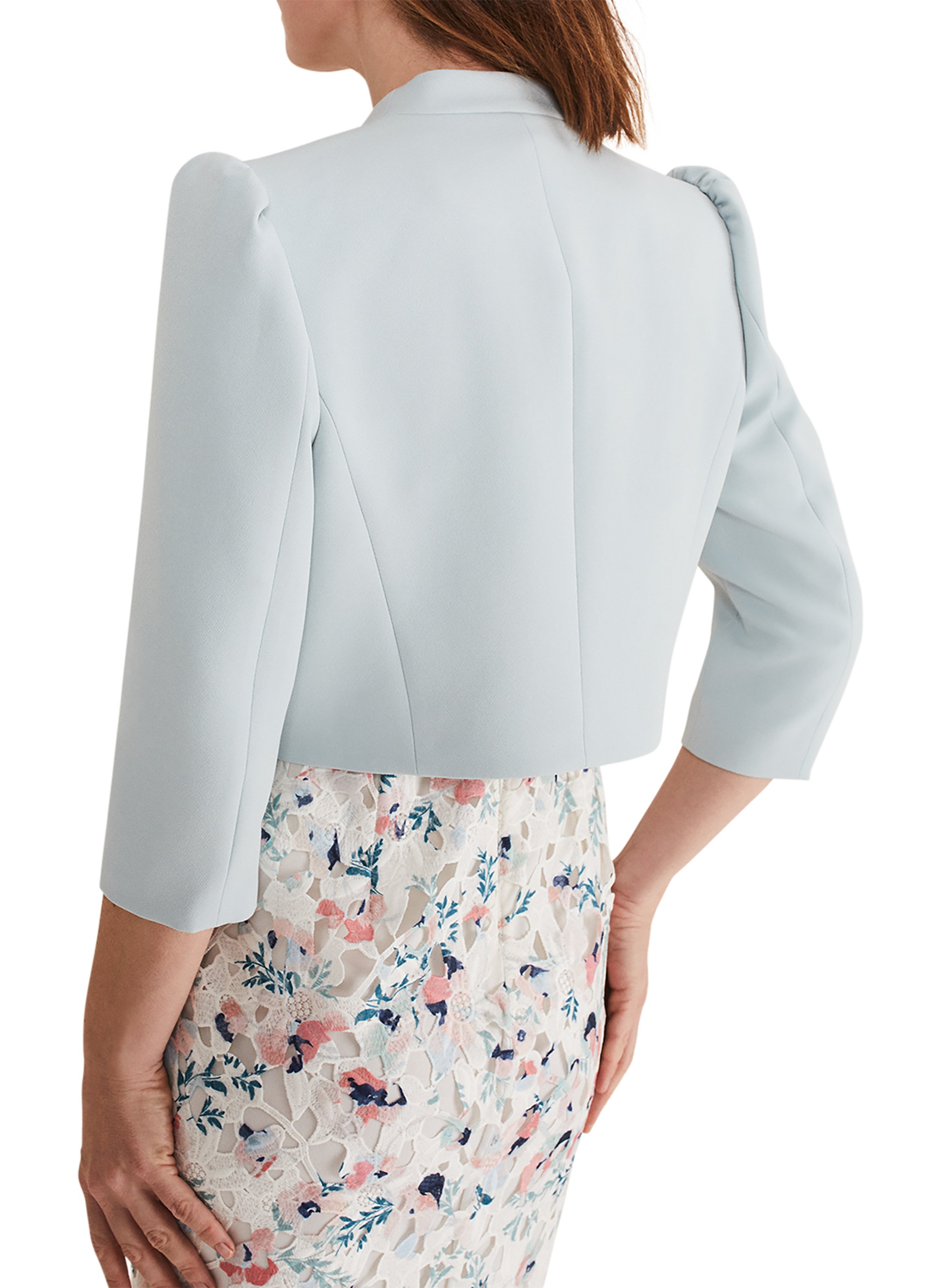 Fitted Cropped Jacket Green Phase Eight - Women | Place des Tendances