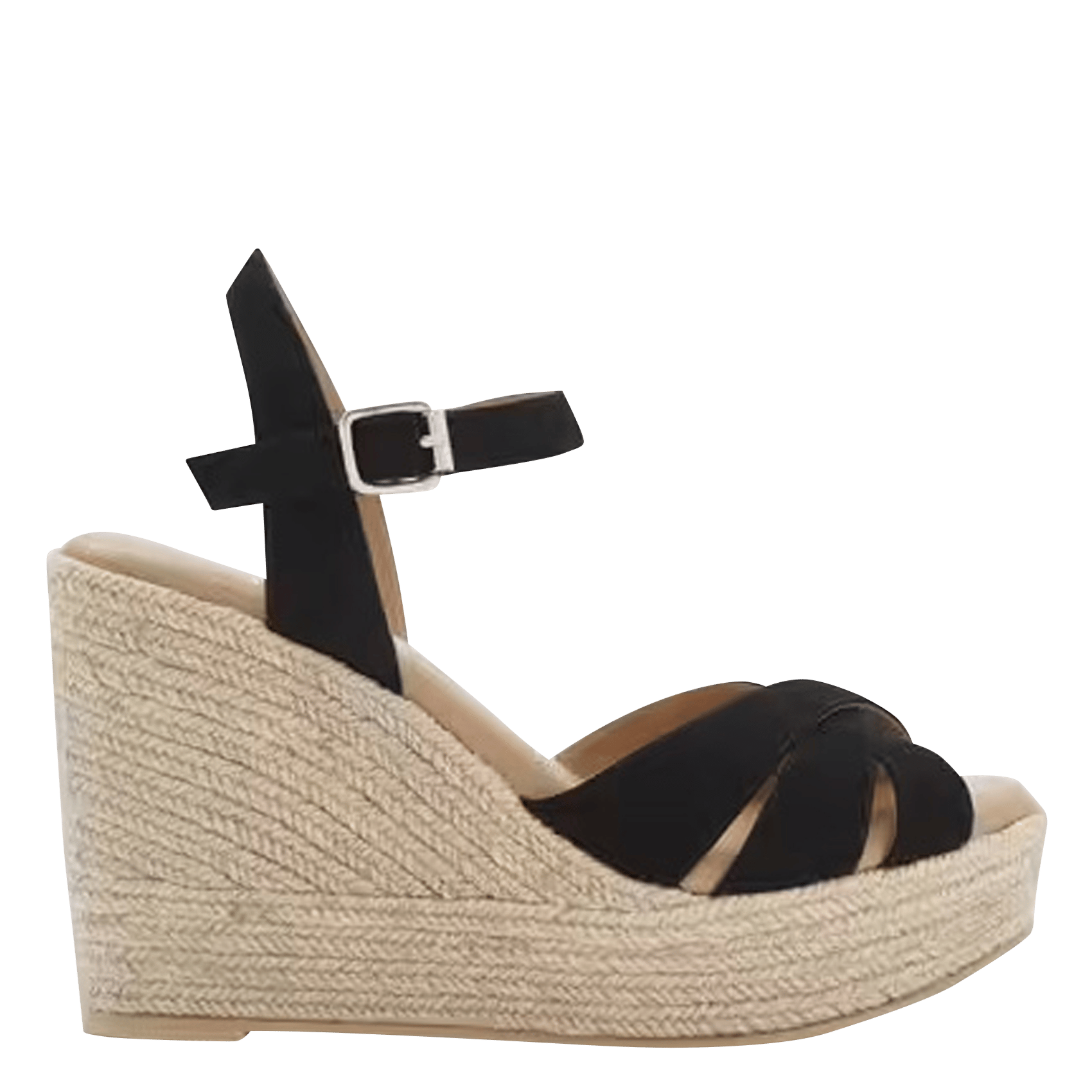 Suede Wedge Sandals Noir Minelli - Women | Place des Tendances