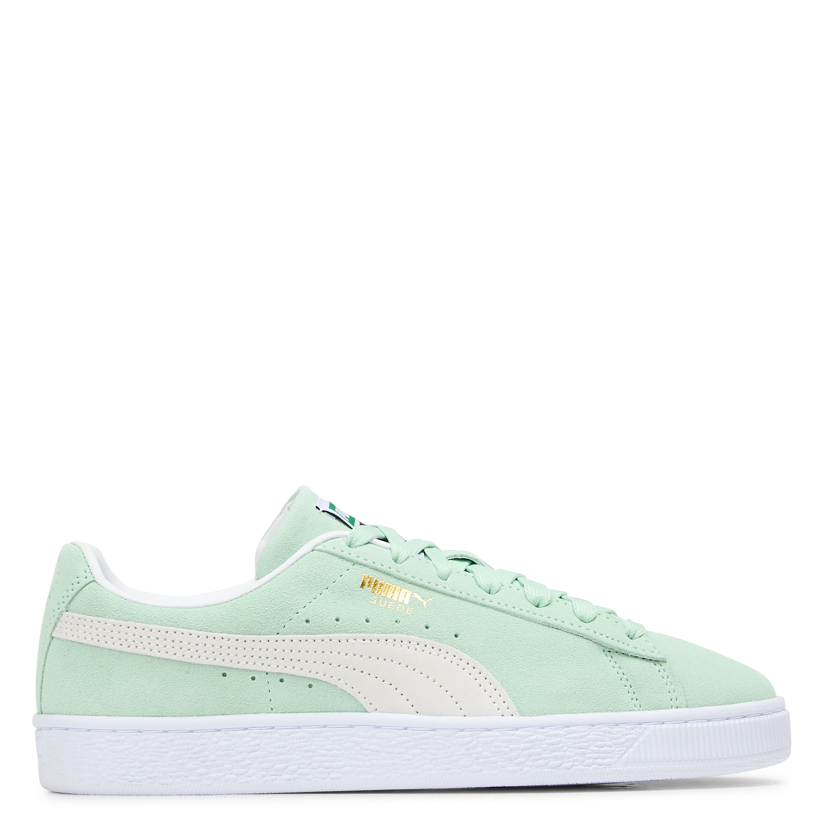 Suede low-top sneakers Fresh mint-puma white Puma - Women 395788 ...