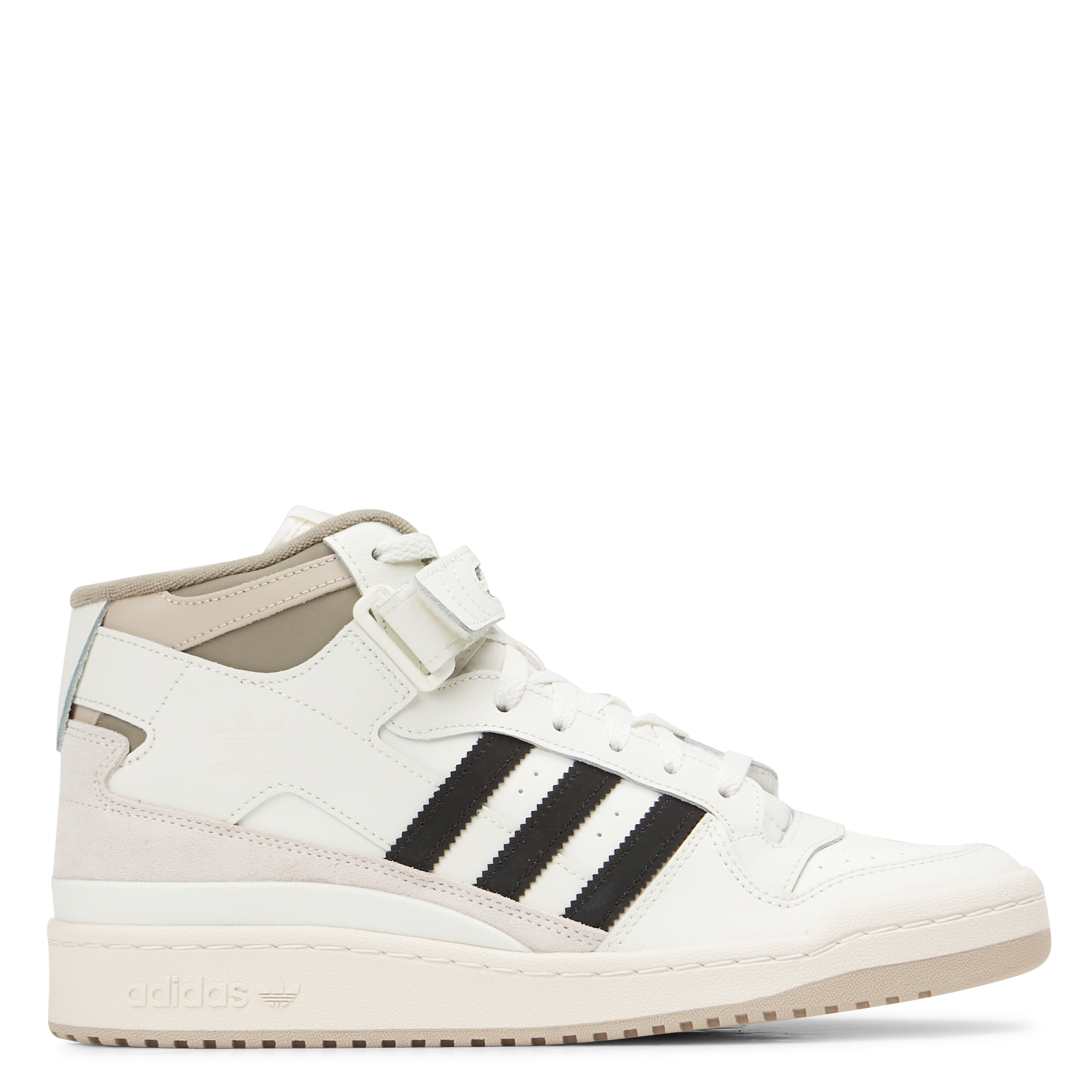 Baskets montantes en cuir Forum mid Owhite cblack wonbei Adidas - Homme ...