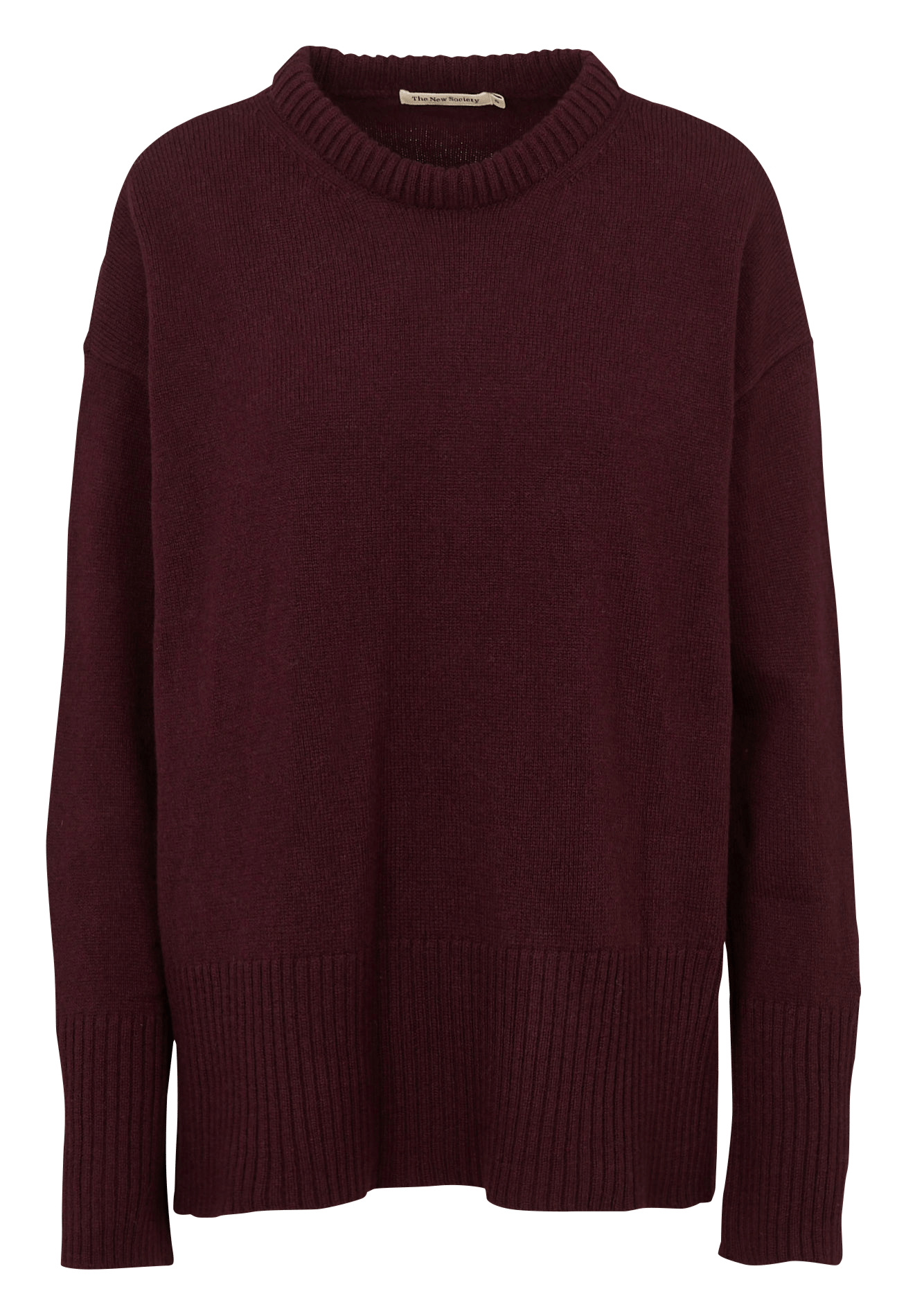 Oversized wool and cashmere blend sweater Plum fantasy The new society ...