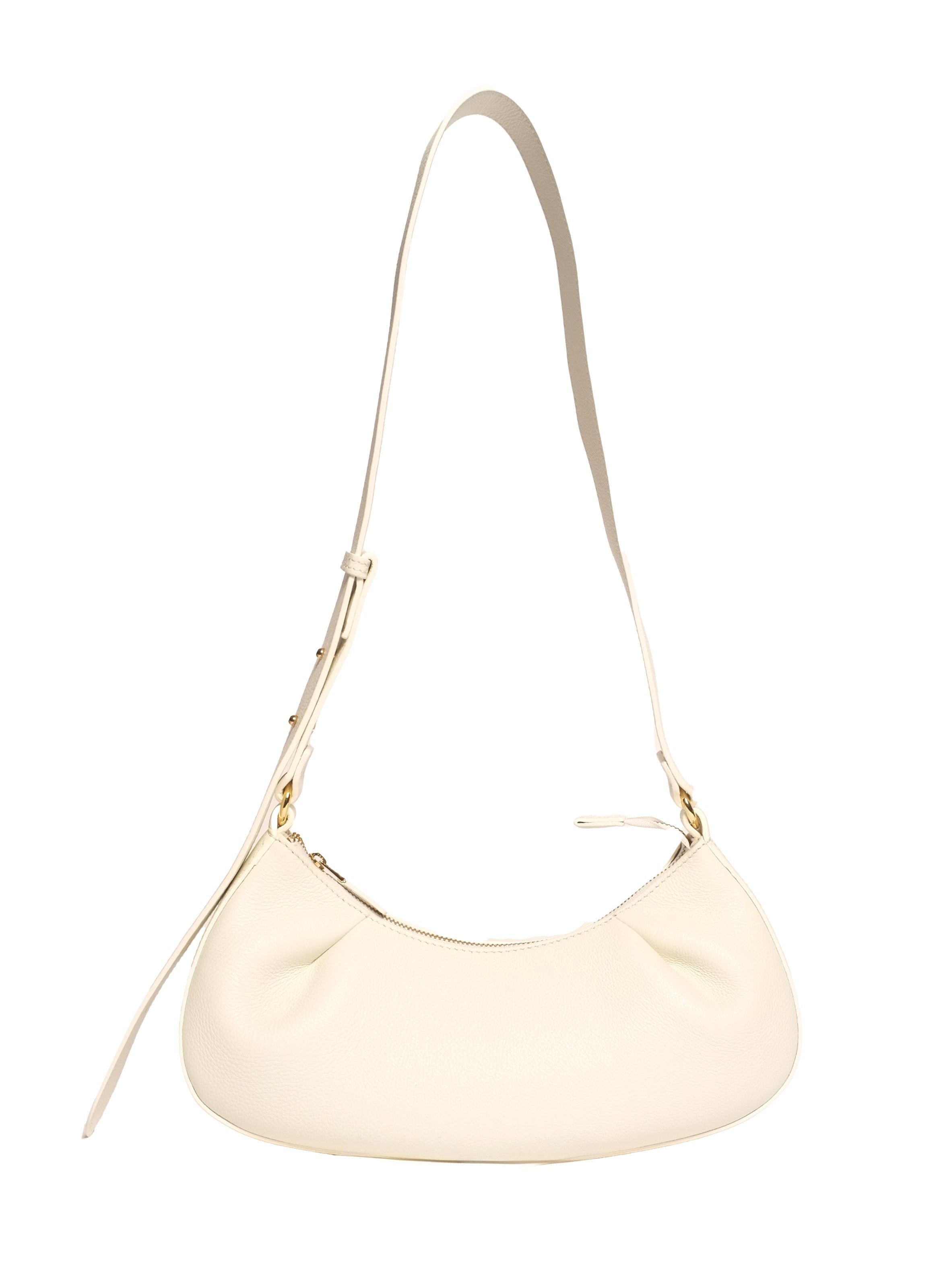 Sac dimple moon Blanc Elleme - Women DIMPLE MOON SMALL PEBBLED LEATHER ...