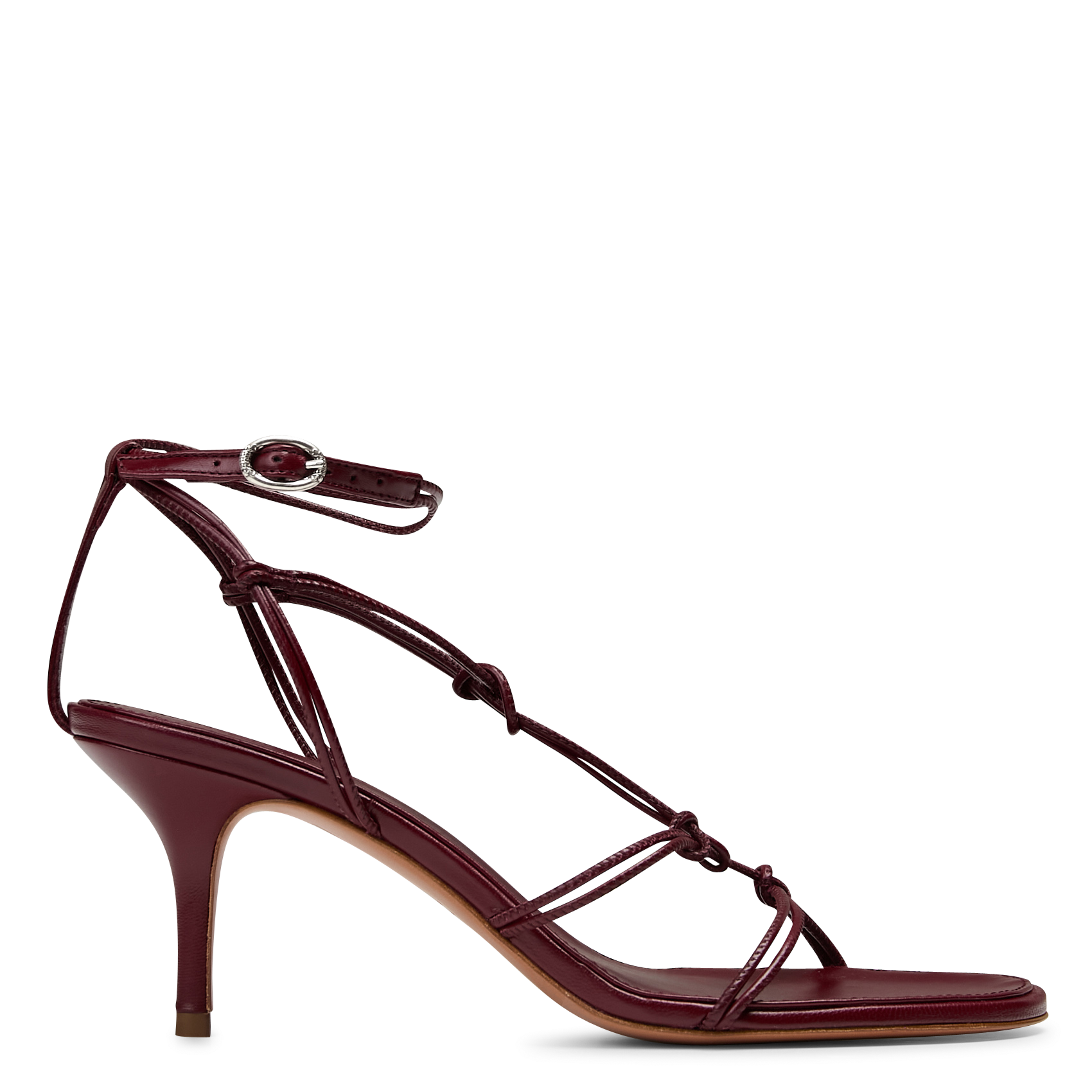 Sandales hautes en cuir Ciloo Bordeaux Ba&Sh - Femme 2E25CILO | Place ...