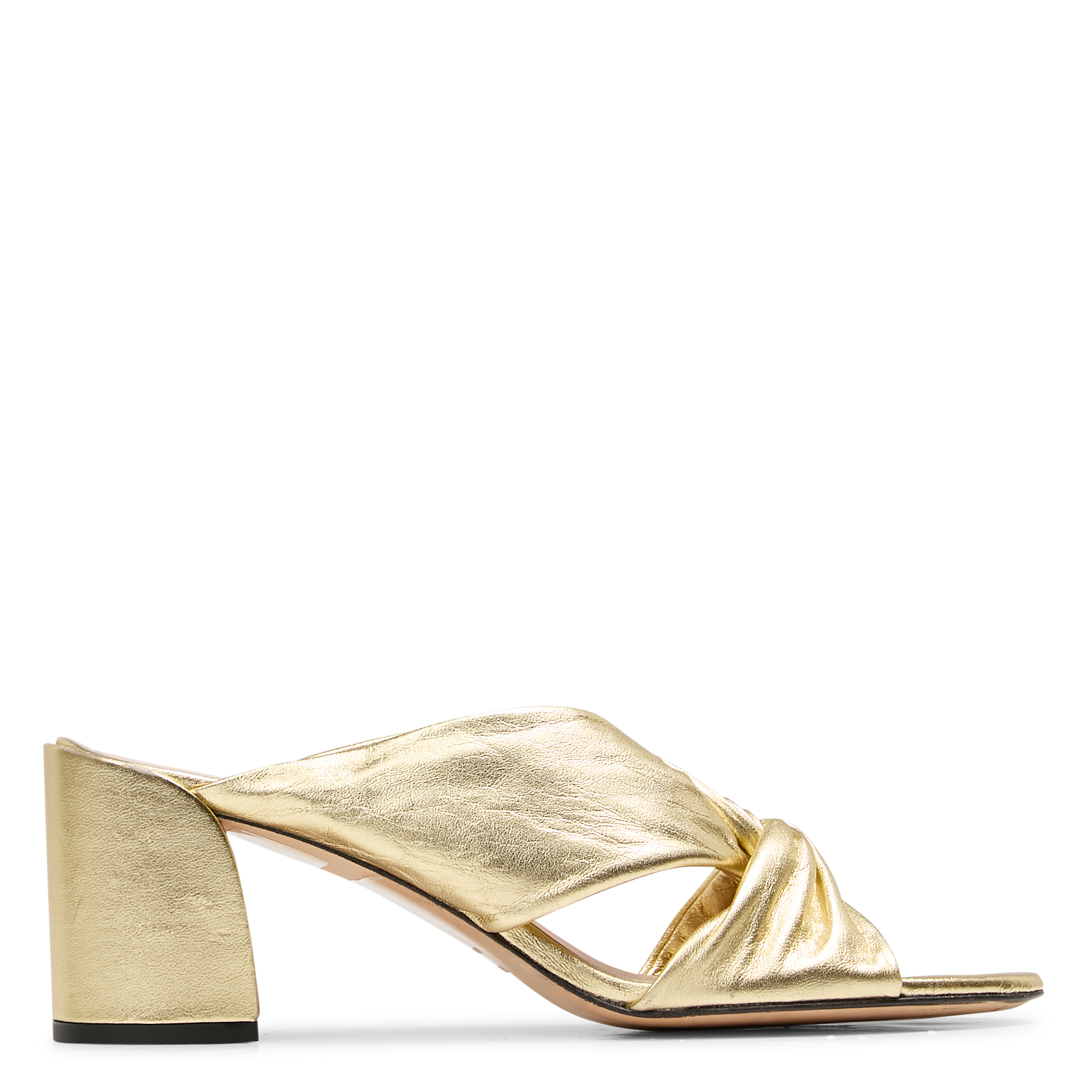 Mules De Piel Con Tacón Gold Mi/mai - Mujer - DARIA-GOLD-GOLD | Place ...