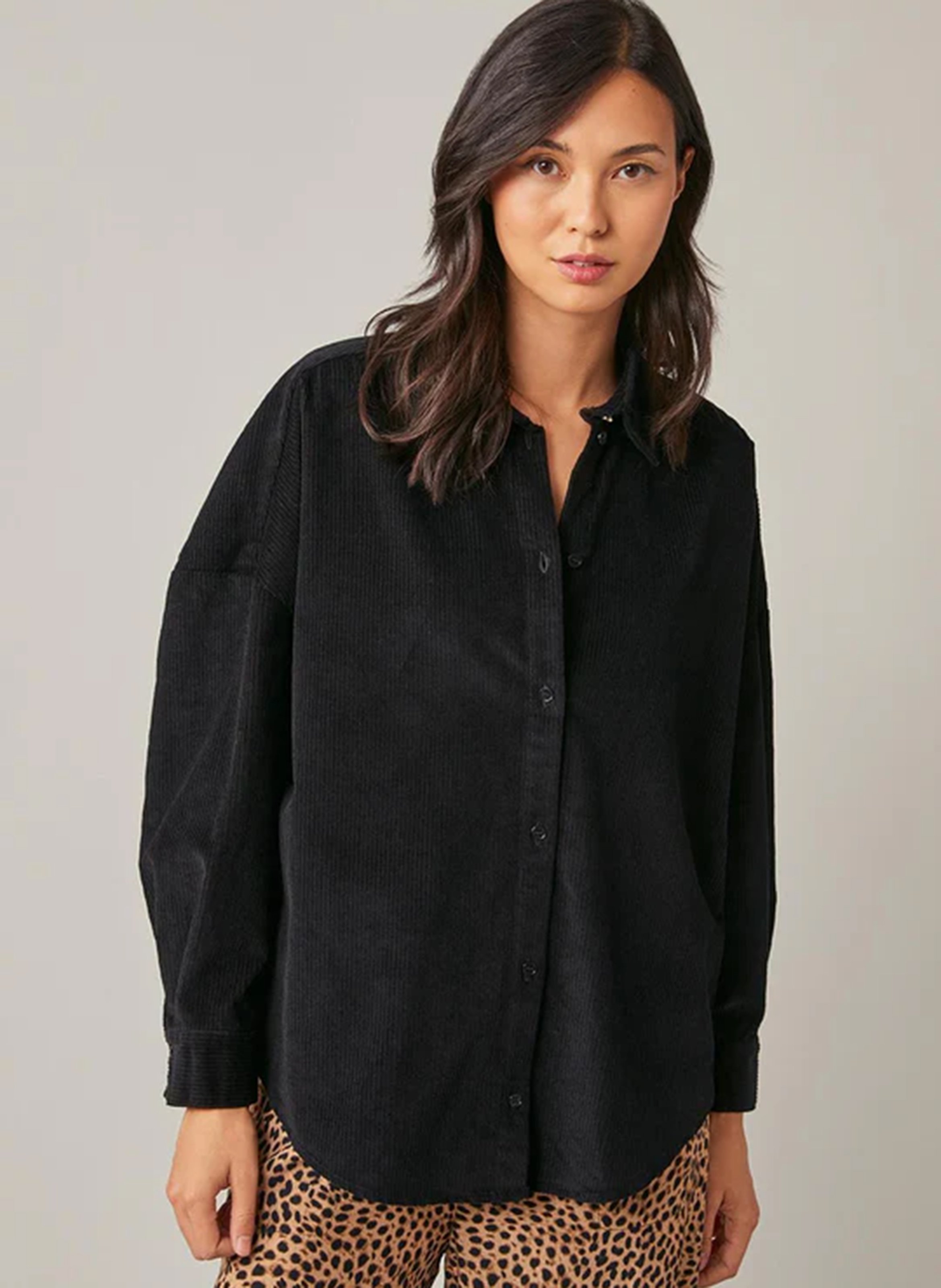 Corduroy overshirt Noir Harris Wilson - Women 3H240245 | Place des ...