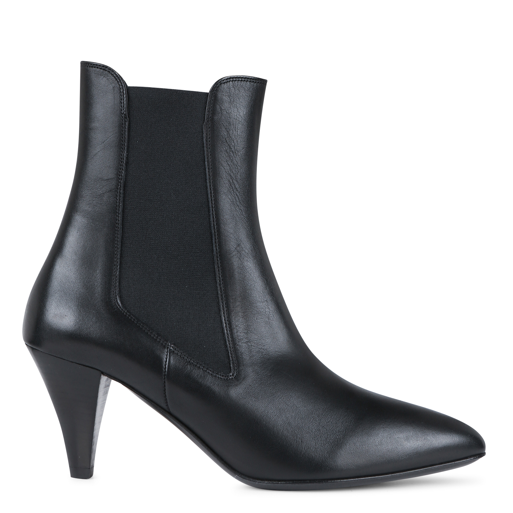 Leather Mid-calf Boots Noir Rivecour - Women - Europe