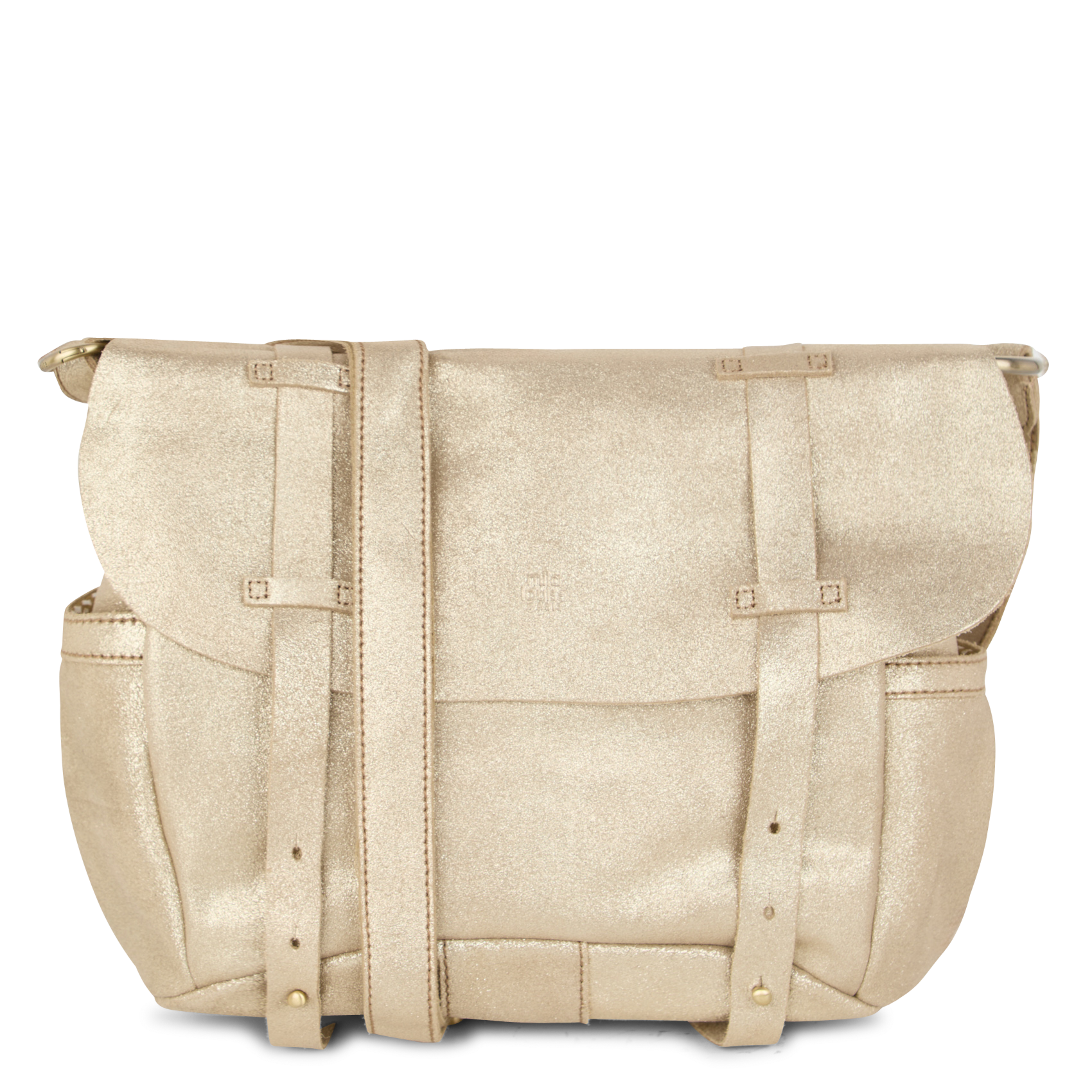 Bess Iridescent Leather Bag L Taupe Mila Louise - Women - 3024X-83-L ...