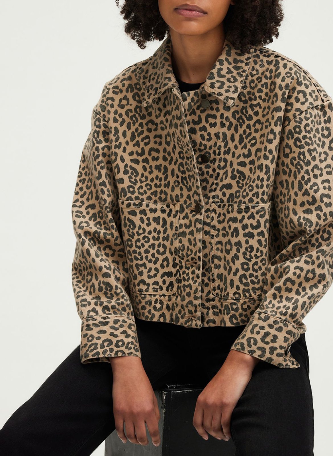 Straight jacket in printed blended cotton Sable Pablo - Women PBV70B579 ...