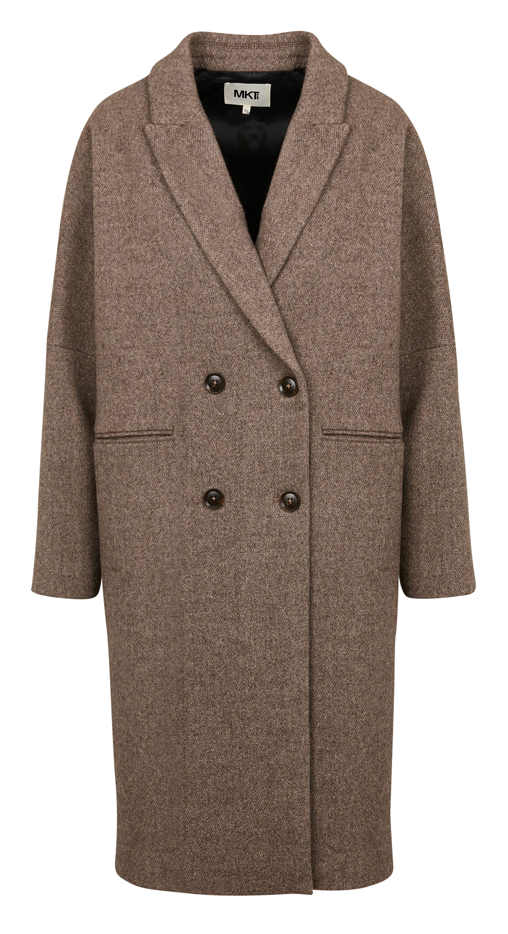 Oversized Wool-blend Coat With Tailored Collar Nuts Mkt - Women - 25W ...