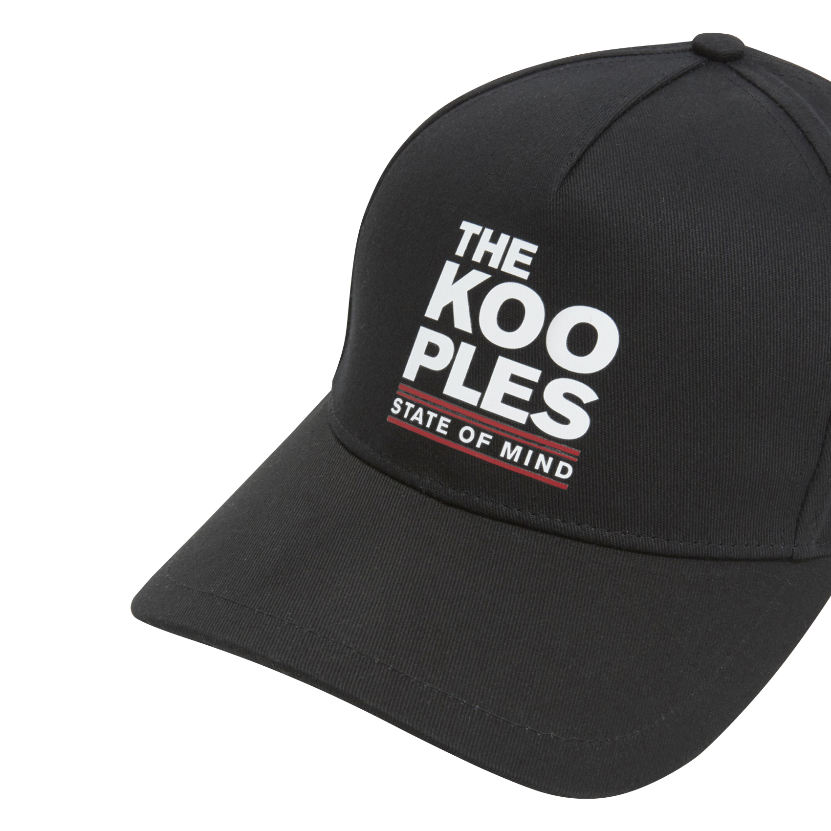 Embroidered Cotton Cap Black The Kooples - Men | Place des Tendances