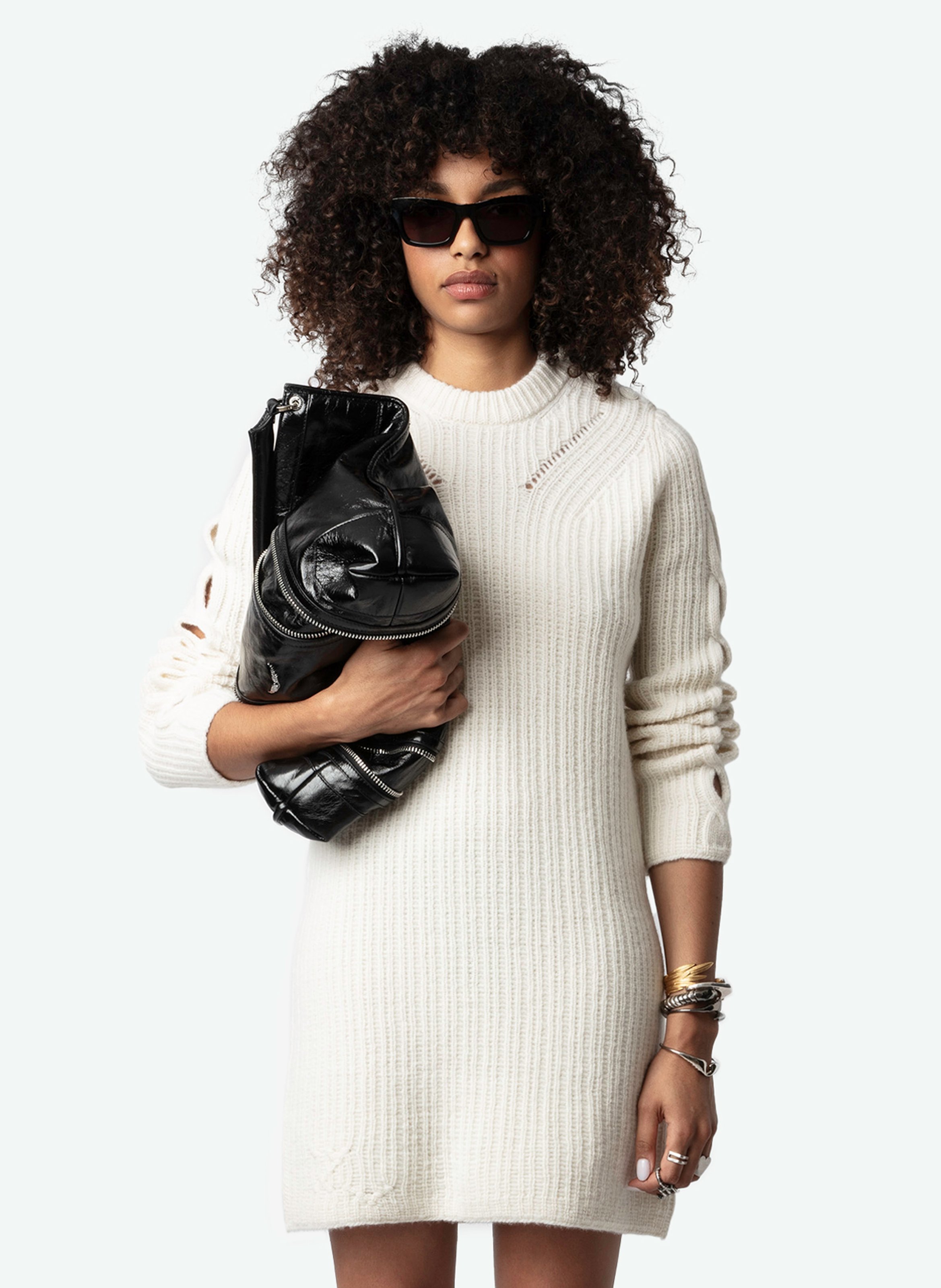 Short Ribbed Wool Dress Flake Zadig&voltaire - Women - KWDR00188-167 ...