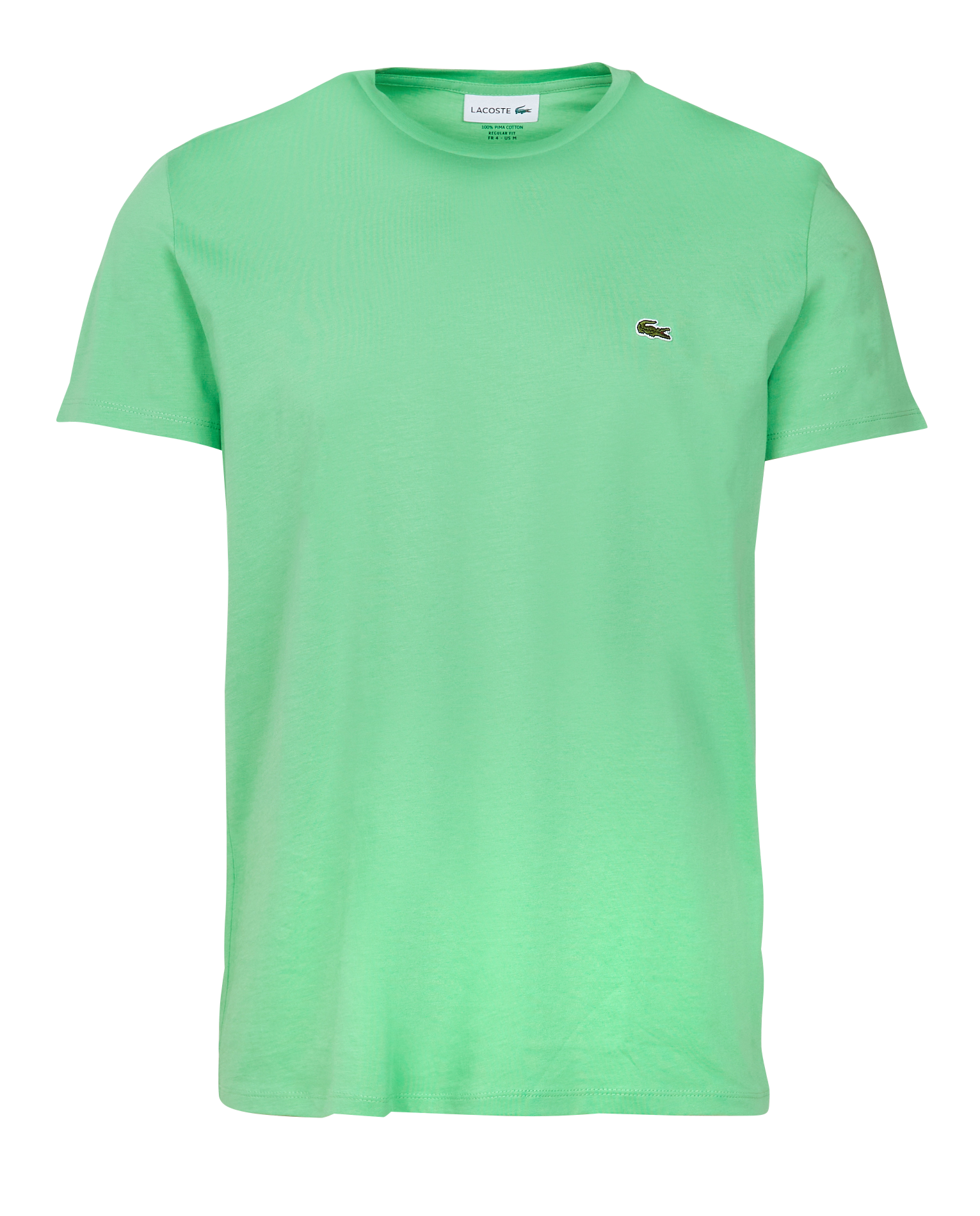 Tee-shirt Col Rond Regular-fit En Coton Pima Peppermint Lacoste - Homme ...