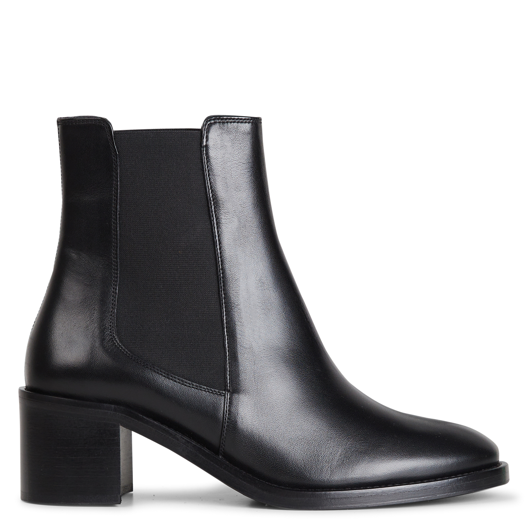 Leather Mid-calf Boots Noir Rivecour - Women - 289-04-NOIR | Place des ...