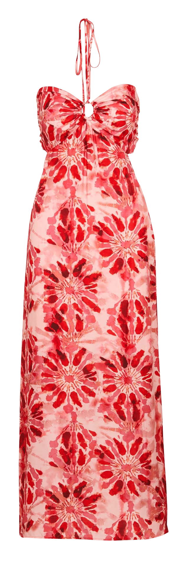Dana long printed dress Rouge carmin Ikks - Women B131025 | Place des ...