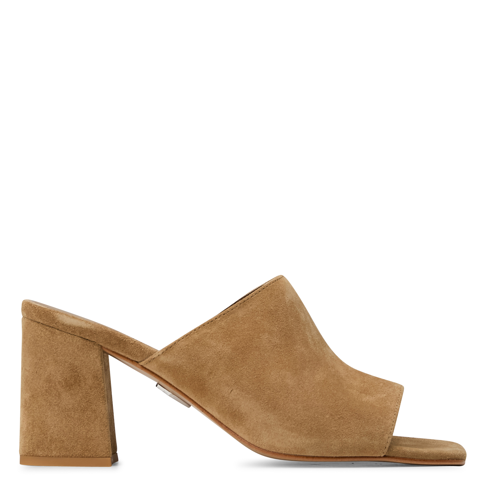 Mules de tacón de piel aterciopelada Camel Ikks - Mujer B180115 | Place ...