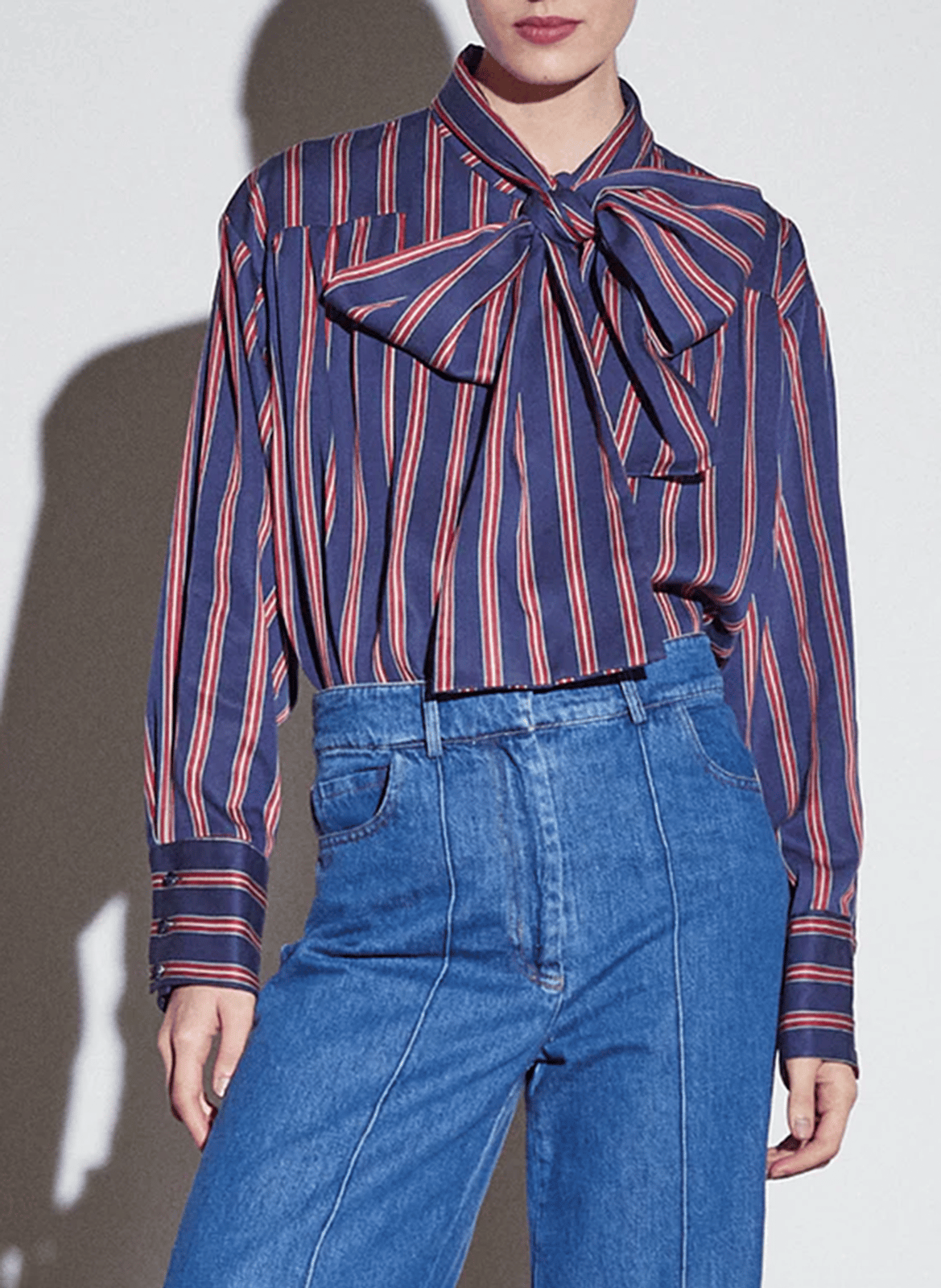 Alive Striped Shirt Navy Blue-garnet The Label Edition - Women - CLINT ...